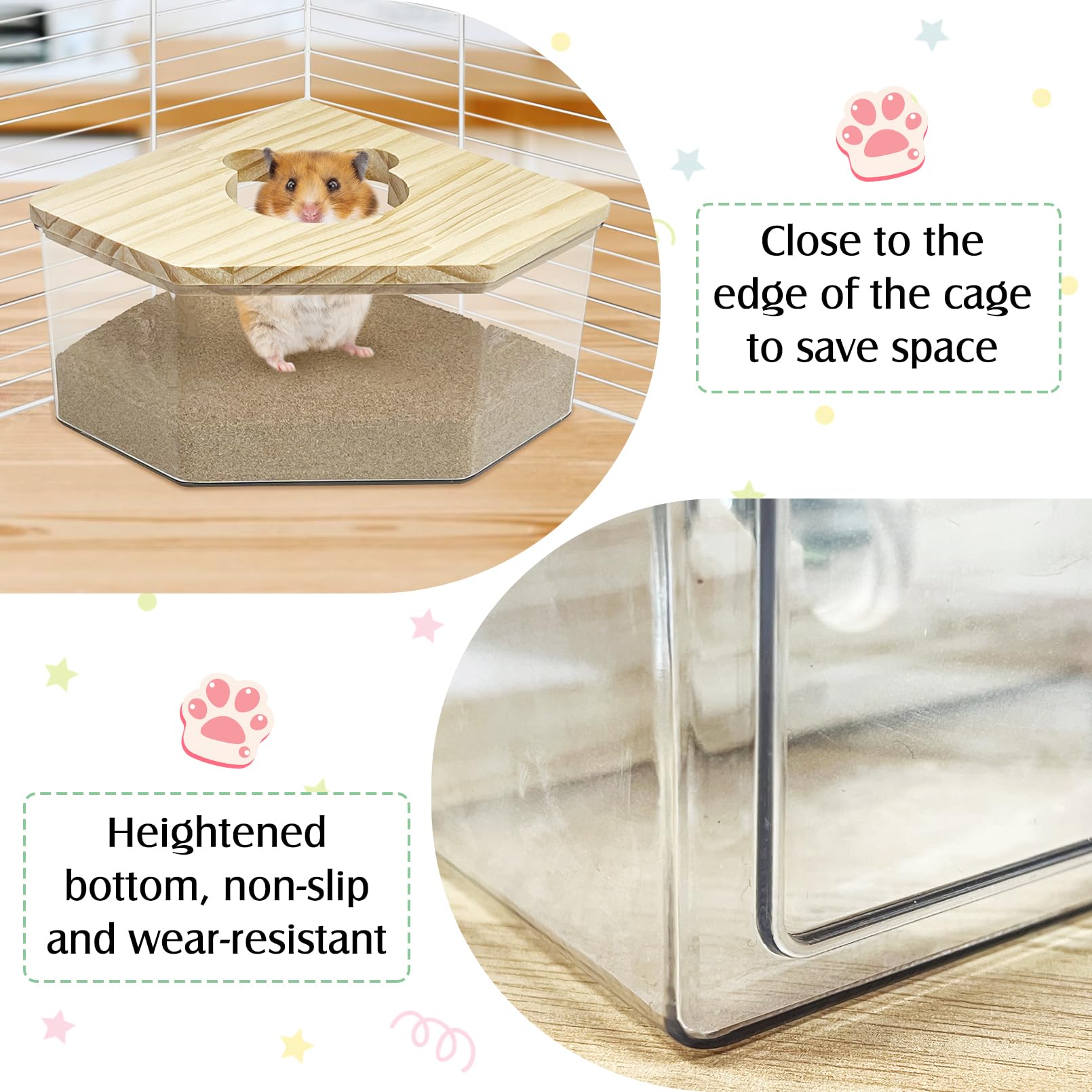Snapklik.com : Kathson Hamster Sand Bath Box Transparent Acrylic Small ...