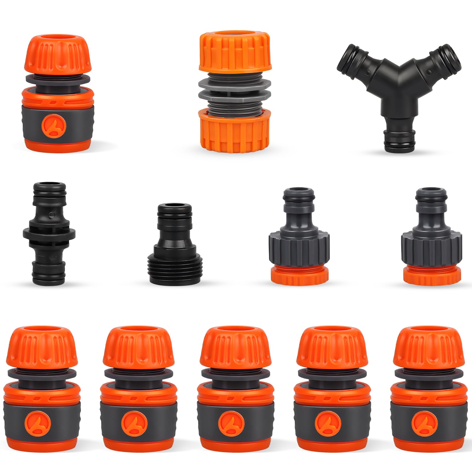 Garden Hose Connection Set, 12 Garden Hose Coupling, Hose Coupling 1/2 ...
