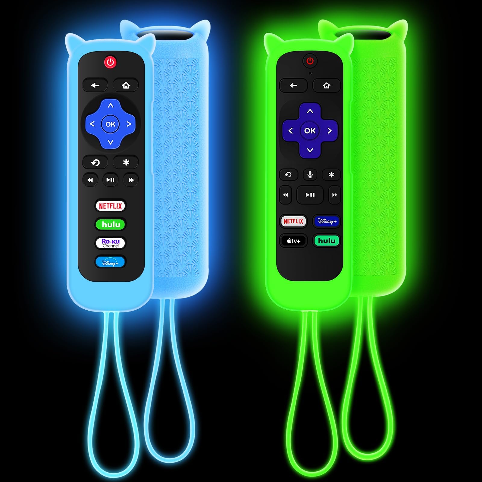 Amazon.com: 2 Pack Case for Roku Remote, Cover for Hisense/TCL Roku TV ...