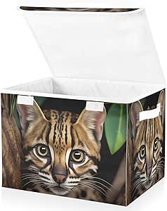 Amazon.com: Wild-bengal-tigers Large Fabric Storage Boxes with Handles ...