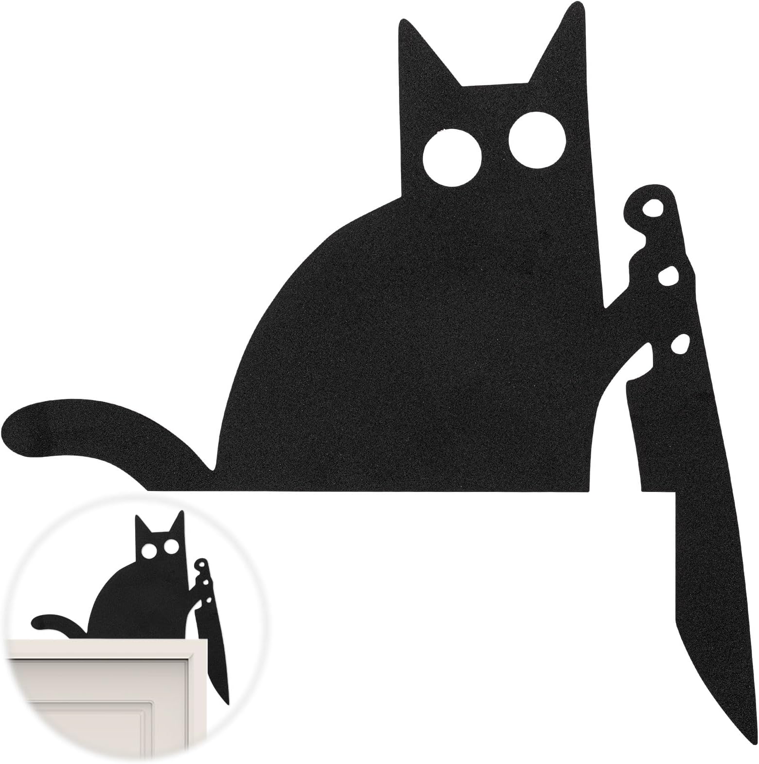 Amazon.com: 7 Pieces Halloween Door Corner Sign Decoration, Black ...