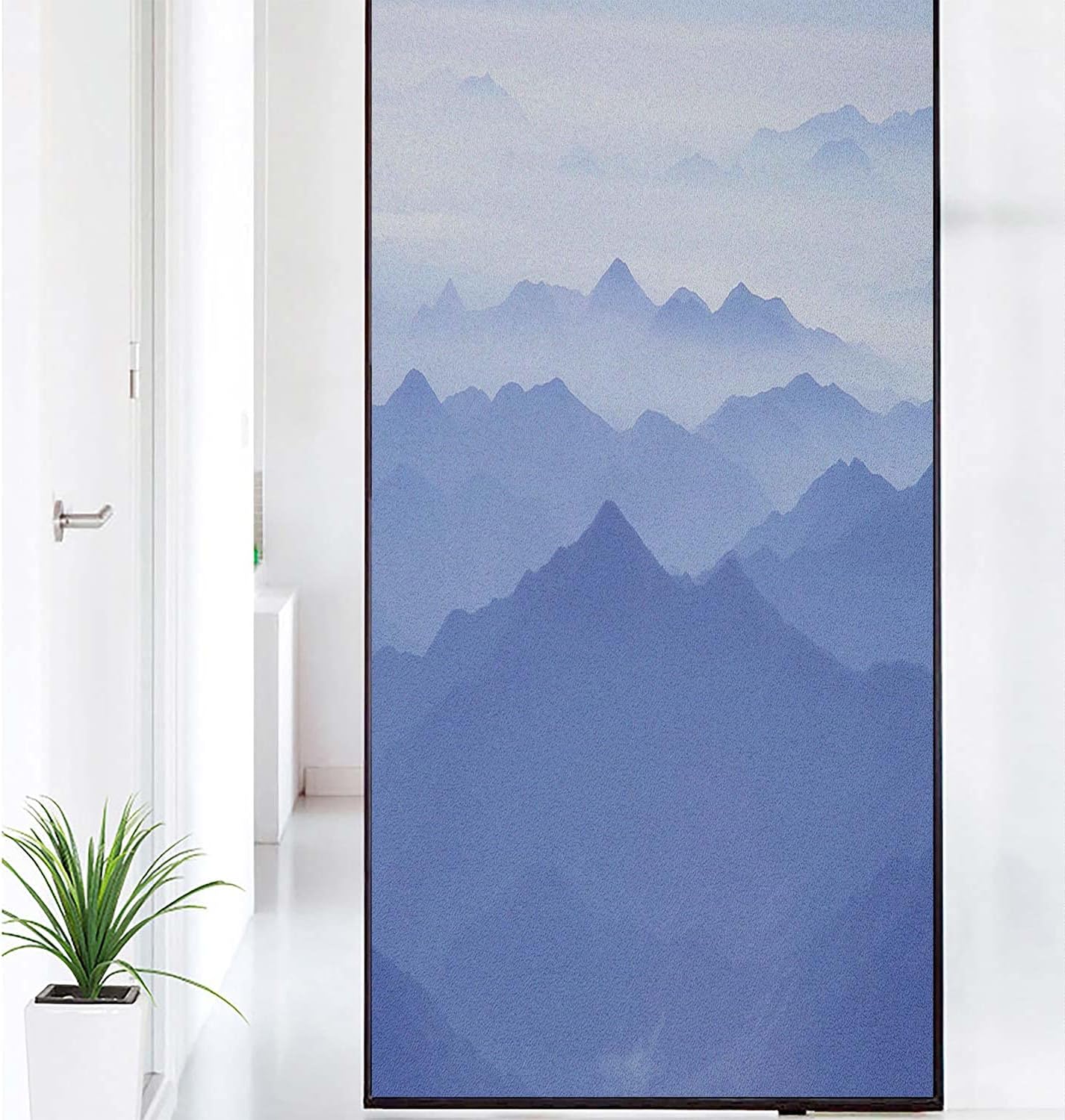 Amazon.com: Landscape Pattern Window Film,Nature Scenery with Mountain ...
