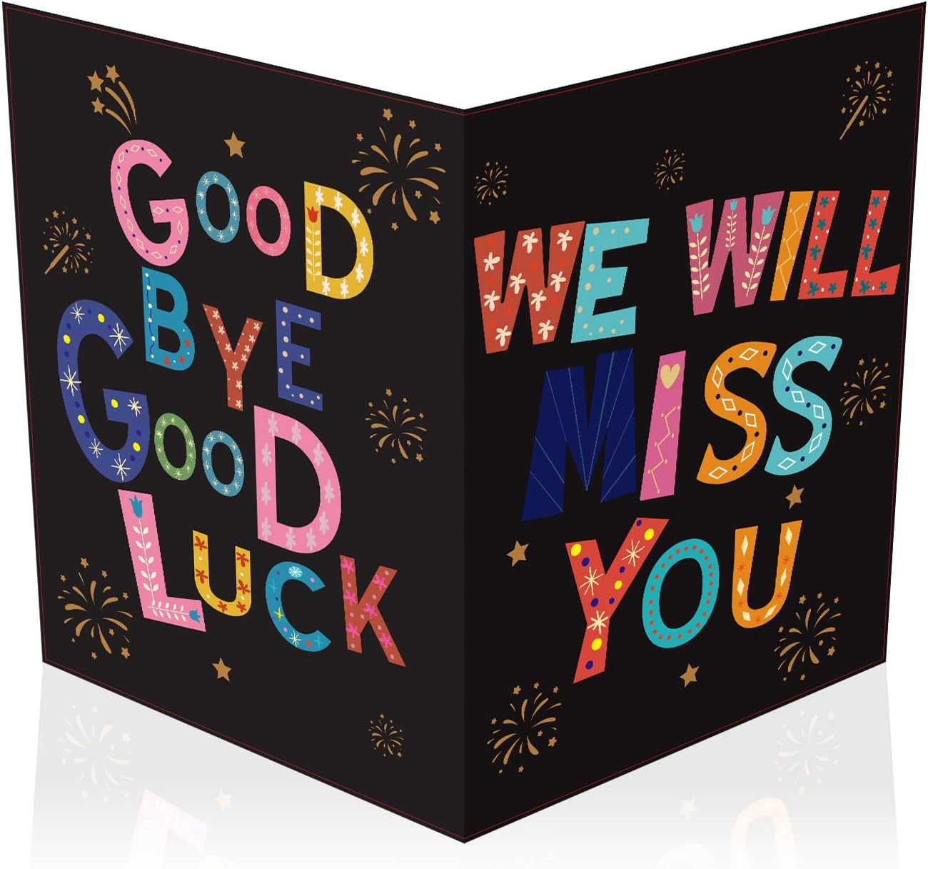 Giant Farewell Greeting Card, A4-28x44cm Large Good Luck Signature Card ...