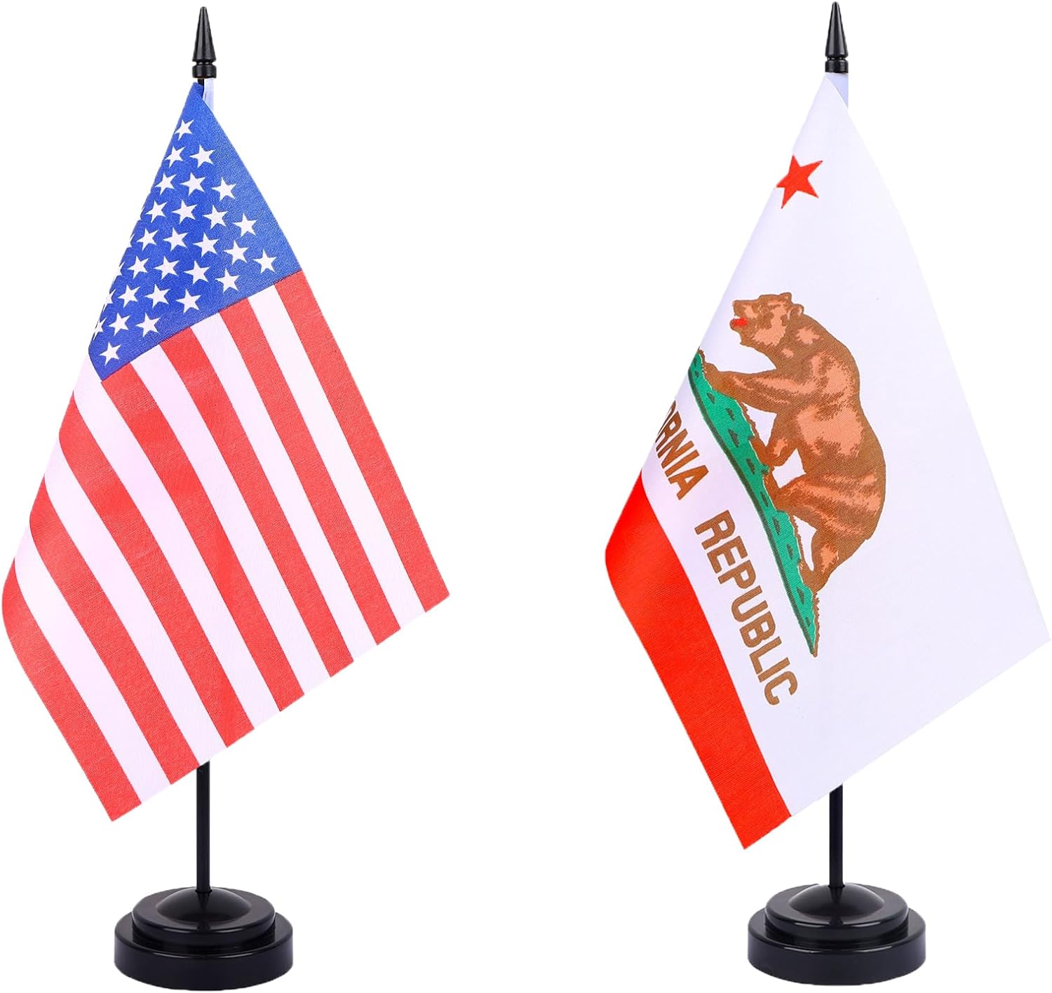 Amazon.com: WXTWK 2 Pack USA California Flag California State Desk Flag ...