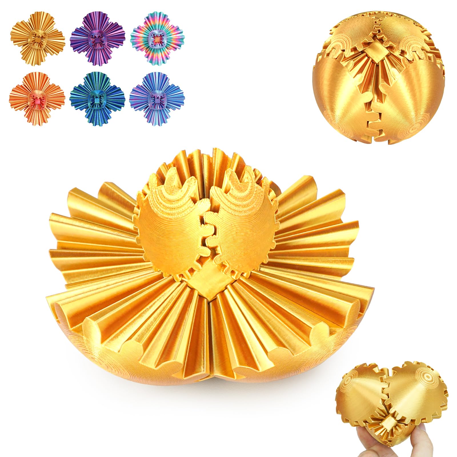 Snapklik.com : Gear Ball Fidget Toy, 3D Printed Gear Ball Spin Ball ...