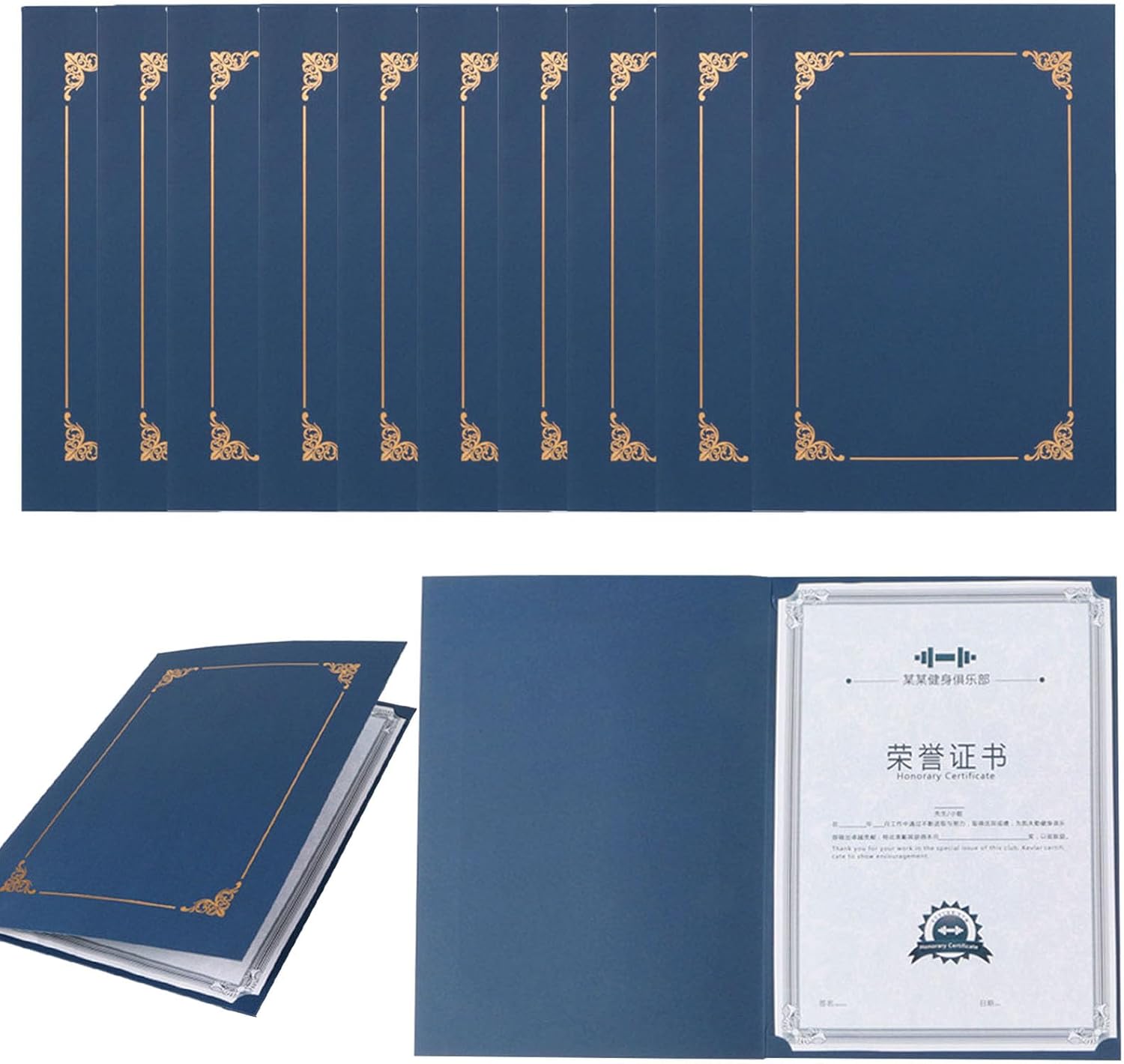 10pcs A4 Certificate Folders Certificate Holders Professional ...
