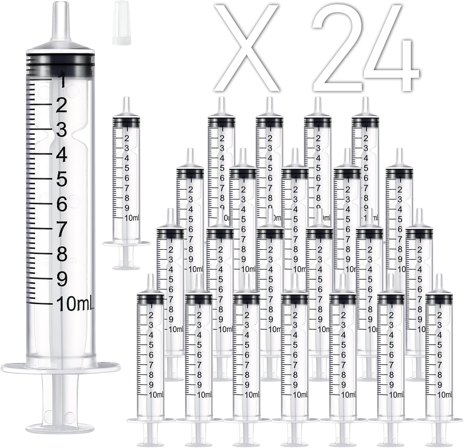 Amazon.com: 10ml Oral Syringe With Cap (100 Pack) | Oral Dispenser ...