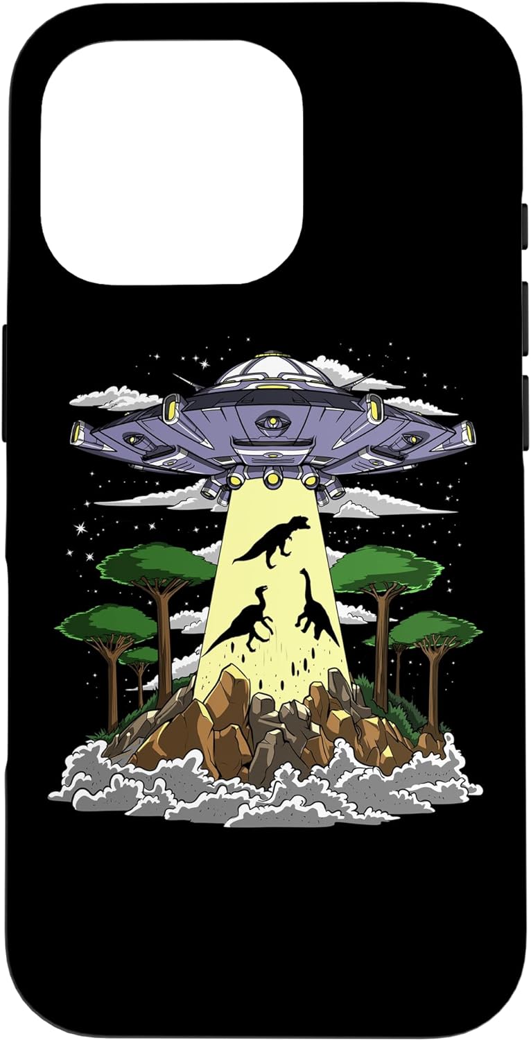 Amazon.com: iPhone 16 Pro Dinosaur Alien Abduction Space UFO Science ...