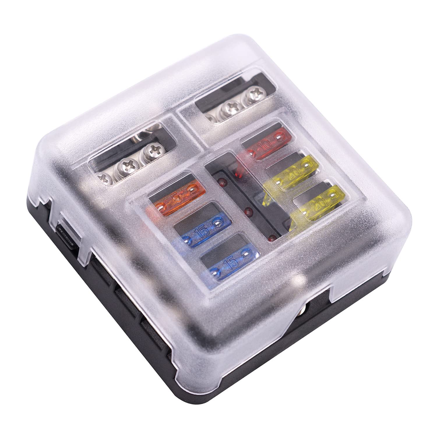 Buy HEIMAO Fuse Case,Fuse Box with Negative Bus, Blade Fuses Holder ...