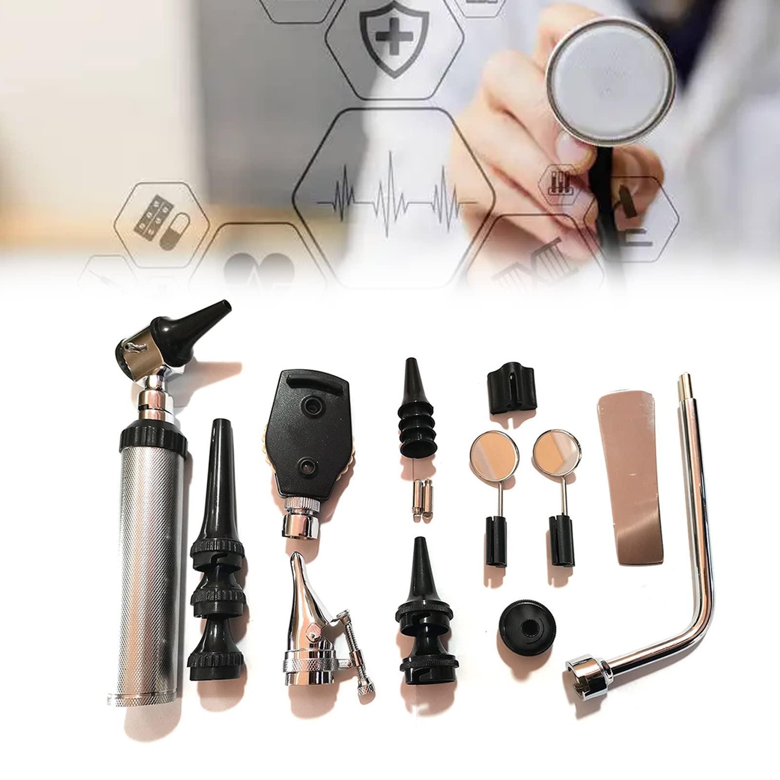 Ent Diagnostic Kit Five Senses Checker Set Otoscope Opthalmoscope ...