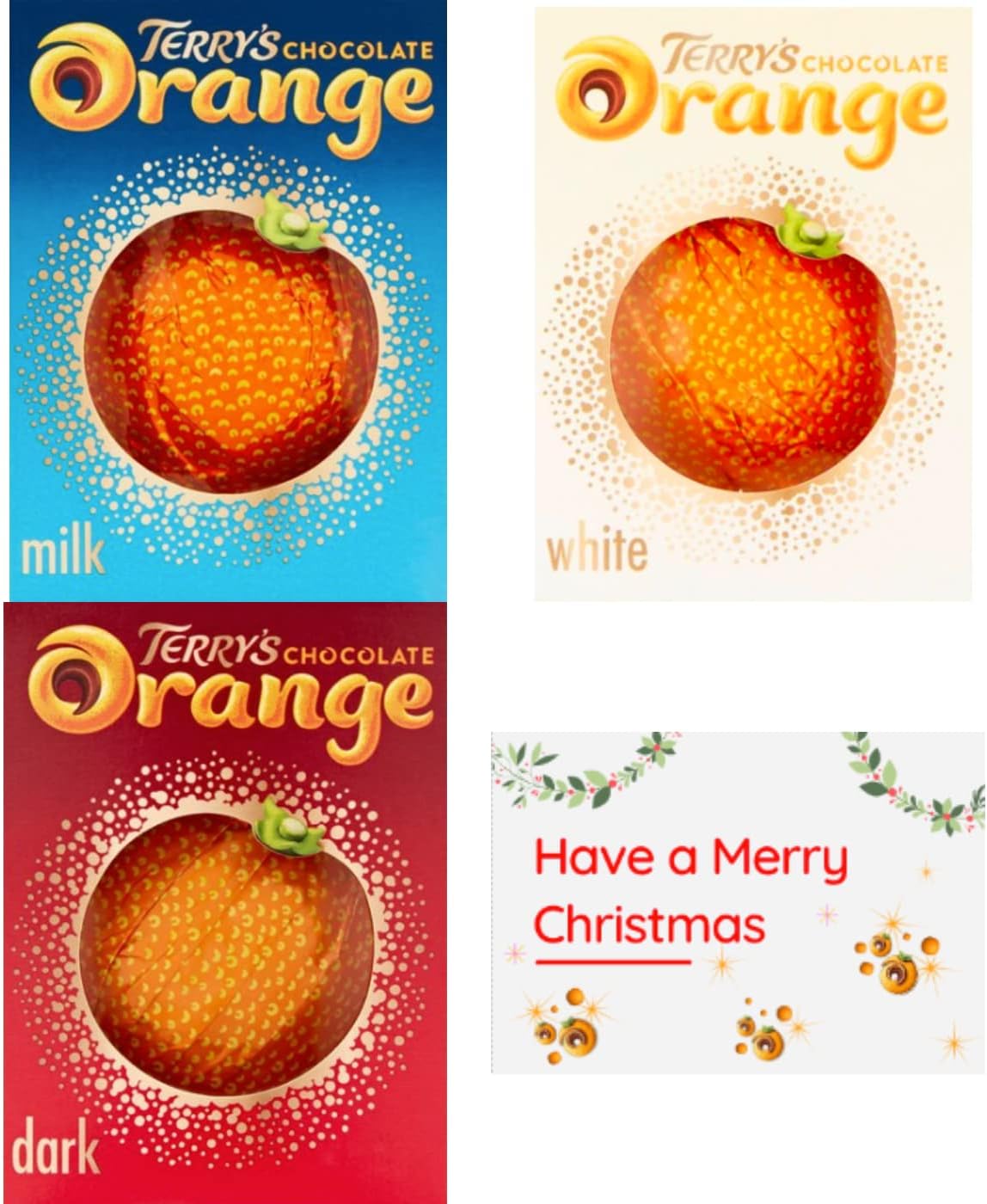 Terry's Chocolate Oranges 3 Pack 157g each - MILK Chocolate, WHITE ...