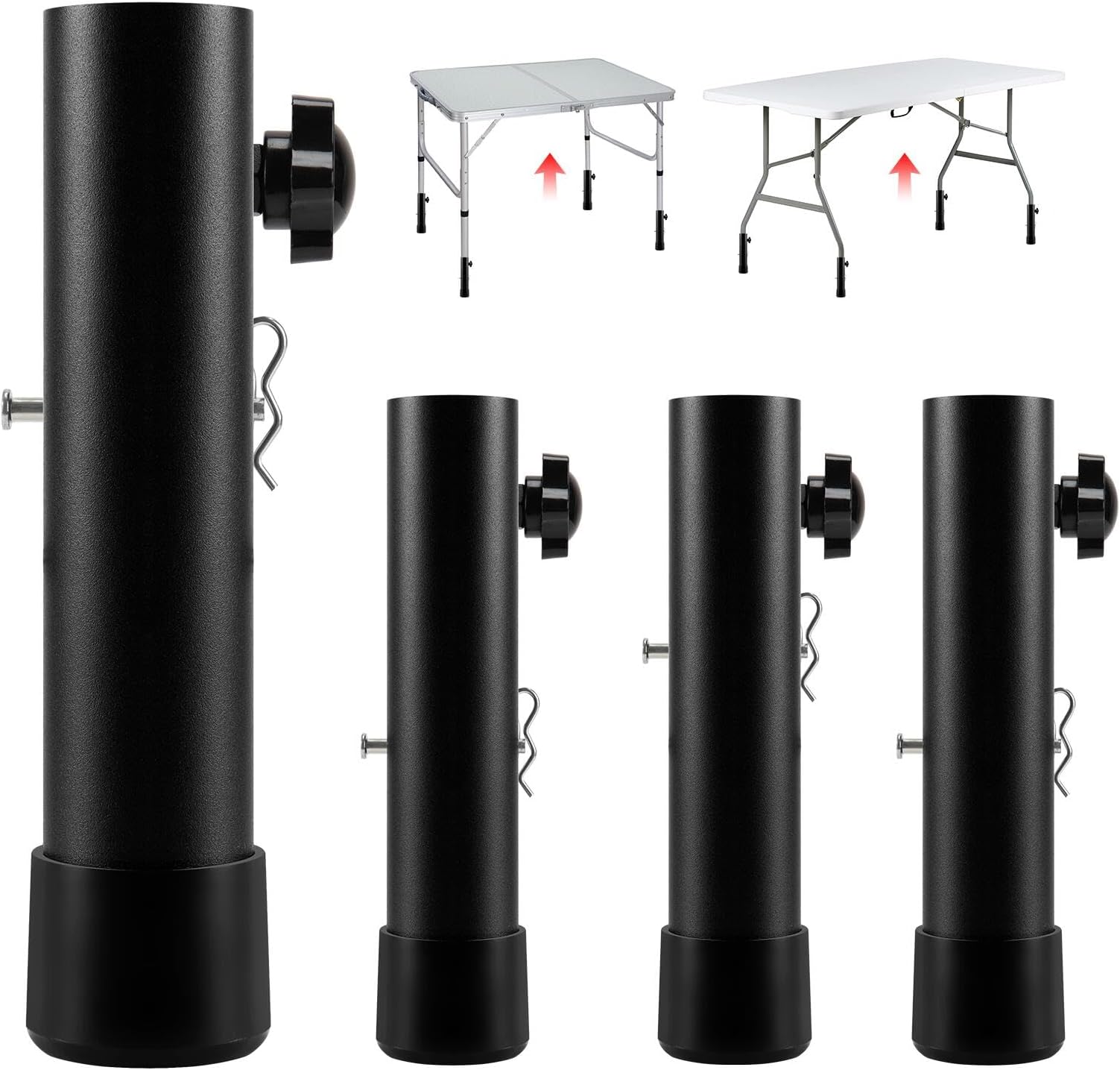 Amazon.com: (4-Pack) Folding Table Leg Extenders, Highly Durable Steel ...