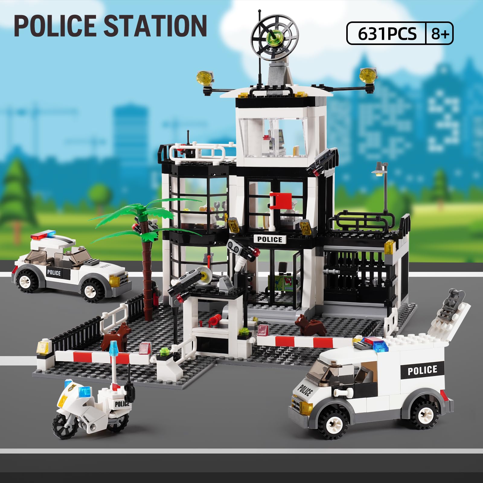 Snapklik.com : City Police Station STEM Building Kit,Compatible