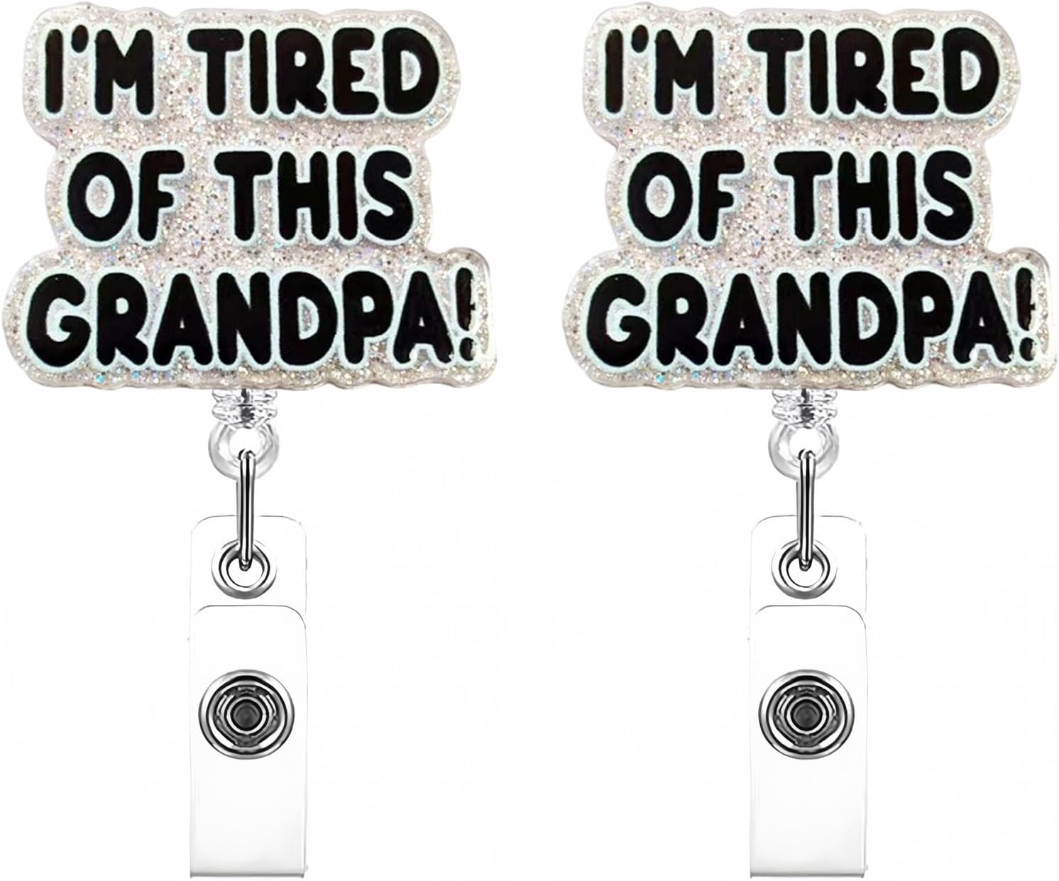 Amazon.com : 2 Pcs Funny Nurse Badge Reels Retractable, I'm Tired of ...