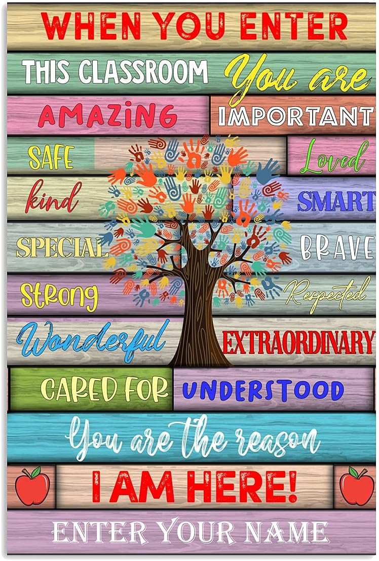 Amazon.com: Kashe When You Enter This Classroom Poster Customized Back ...