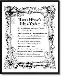 Amazon.com: Susie Arts 11X14 Unframed Thomas Jefferson Rules of Conduct ...