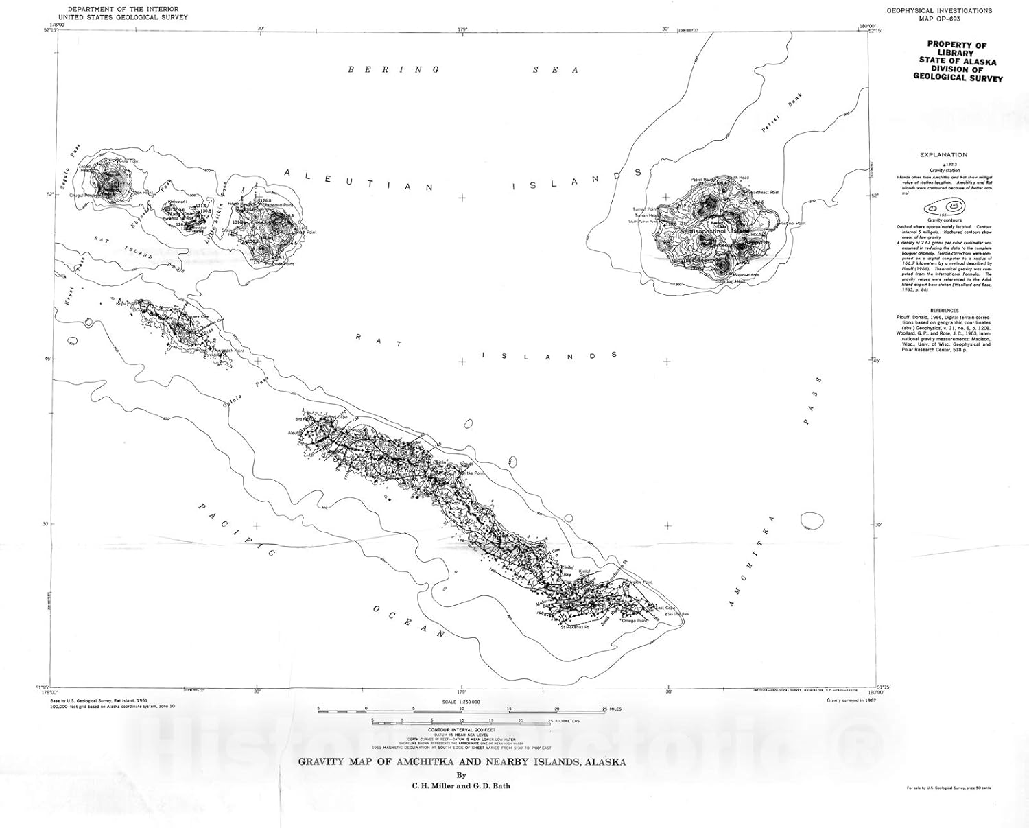 Amazon.com: Historic Pictoric Map : Gravity map of Amchitka and Nearby ...