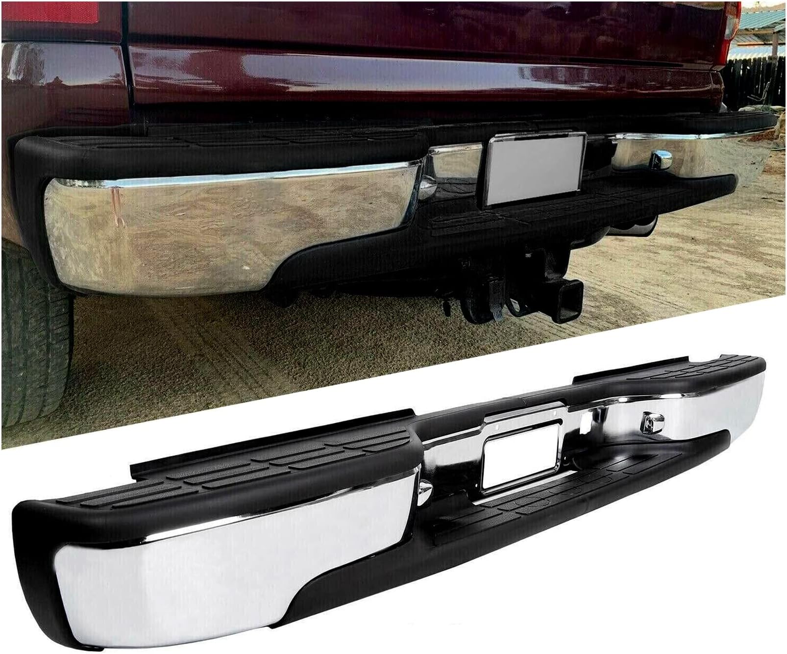 KUAFU Rear Step Bumper Compatible with 1999-2007 Chevy Chevrolet ...