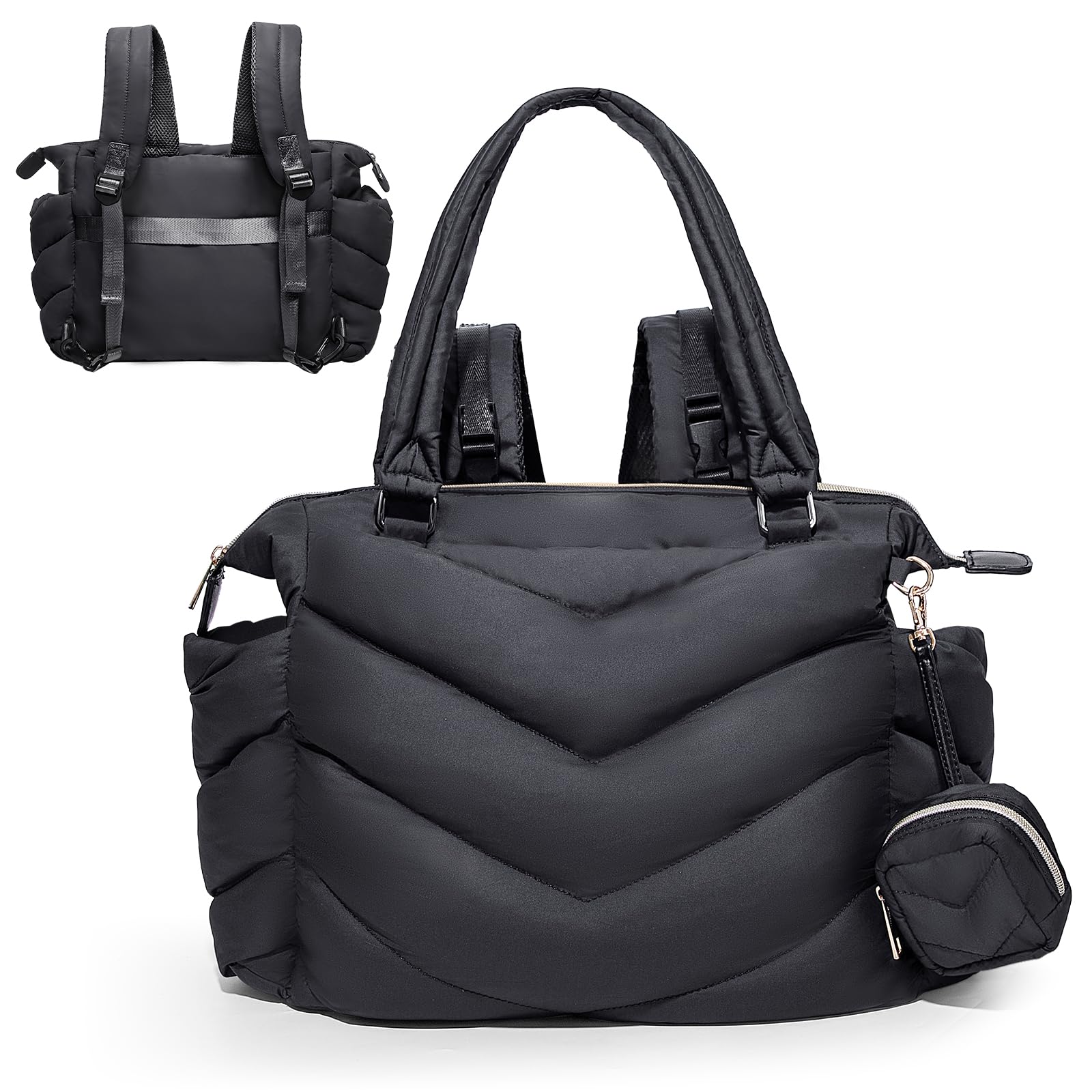 Amazon.com: ILCOLPO Diaper Bag Tote, Diaper Bag Backpack with Pacifier ...