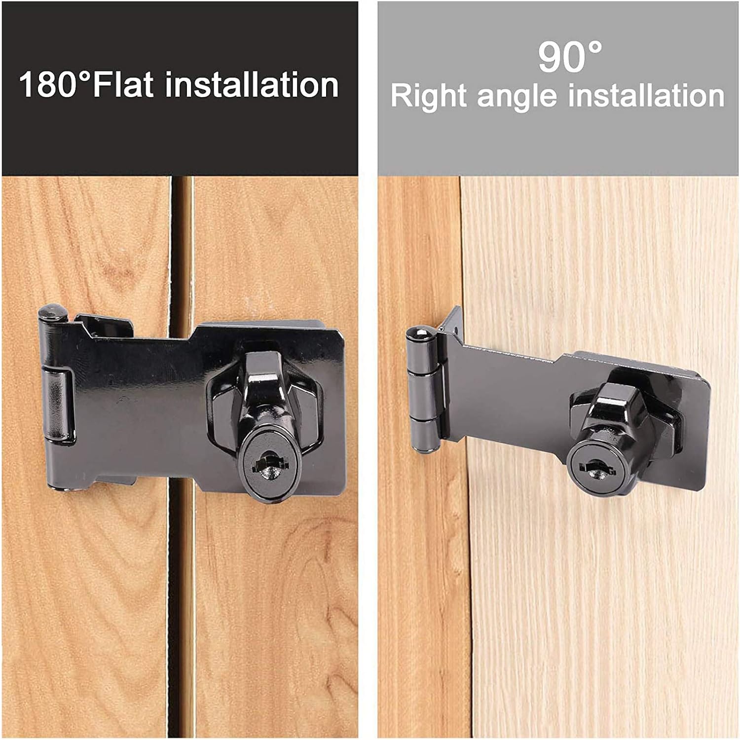 Keyed Locking Hasp Security Hasp for Shed 2 Pieces Heavy Duty Hasp ...