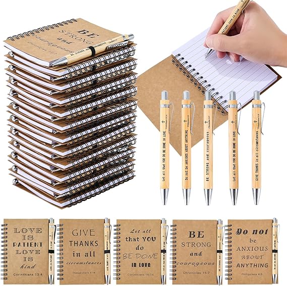 Amazon.com : zjdbset 30 Sets Christian Gifts Bulk Christian Spiral ...
