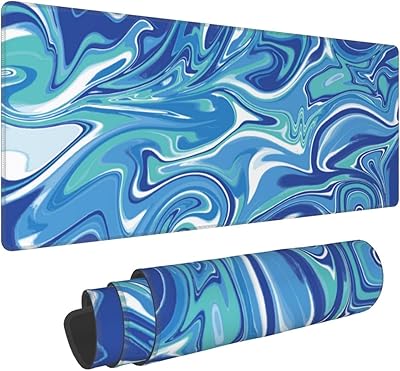 Amazon.com: Japanese Blue and White Wave Gaming Mouse Pad XL, Non Slip ...