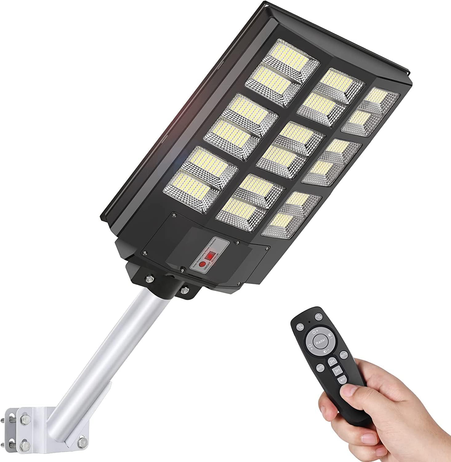 Avoben Solar Street Light Motion Sensor, 860 LED Solar Flood Lights ...