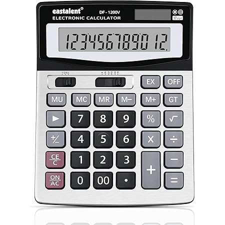 JQZONGO Calcolatrice da Tavolo, Calcolatrice Tascabile con Display LCD ...