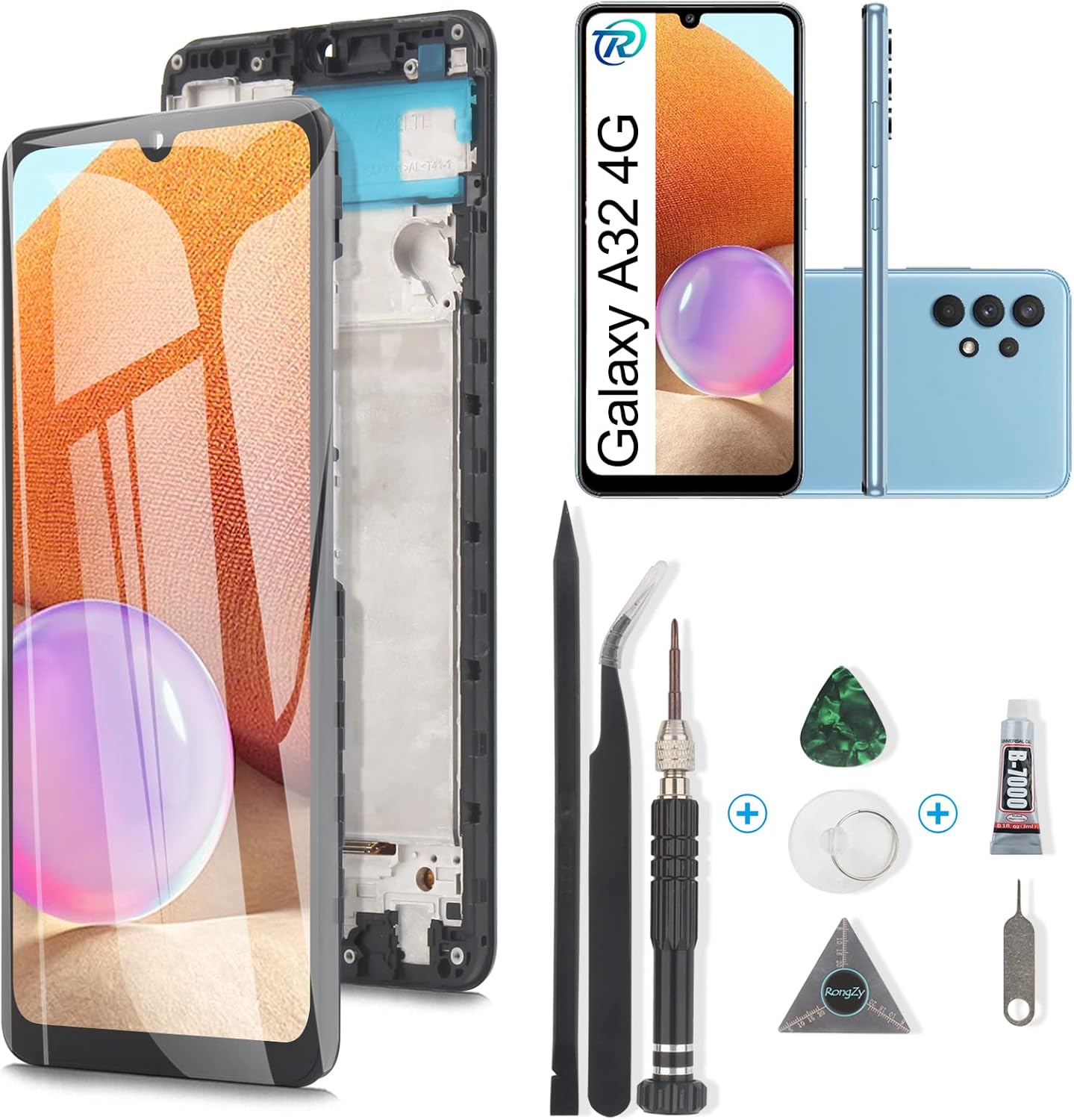 RongZy Compatibile con Samsung Galaxy A32 4G A325F A325M A325N Schermo ...