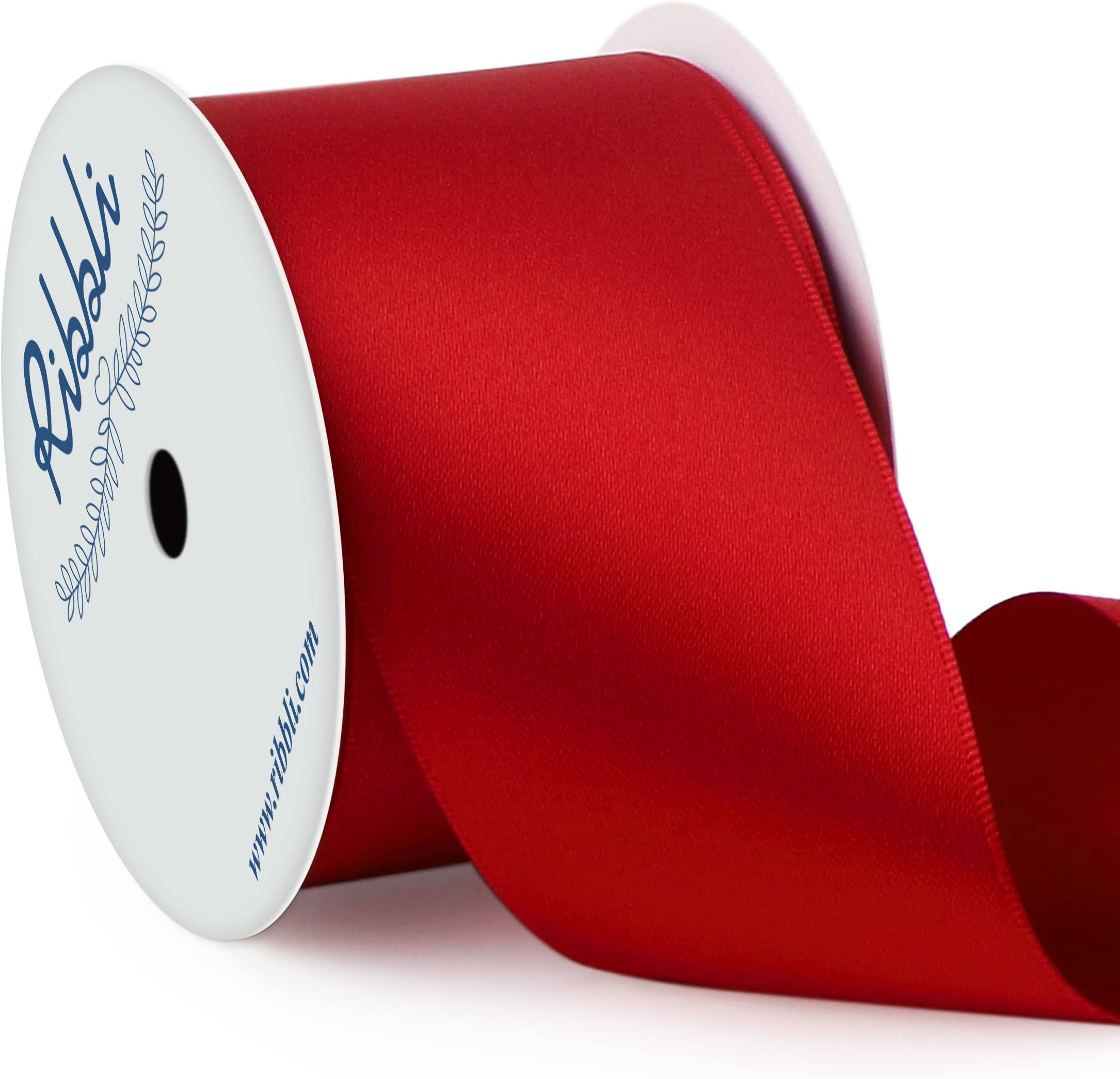 Amazon.com: Ribbli Red Double Faced Satin Ribbon, 2” x Continuous 10 ...