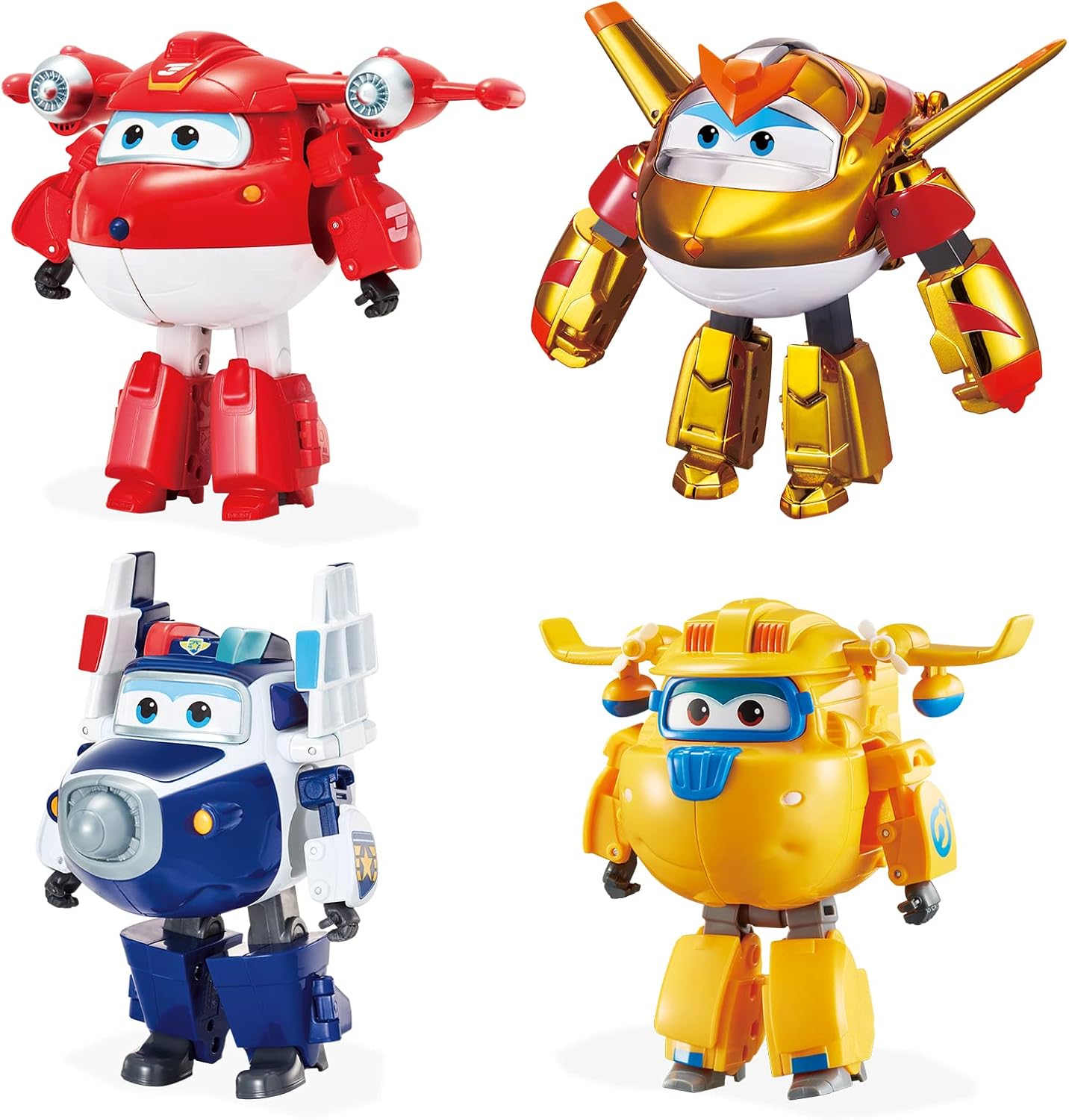 Super Wings Transforming Jett, Donnie & Golden Boy Toy Pack of 3, for ...