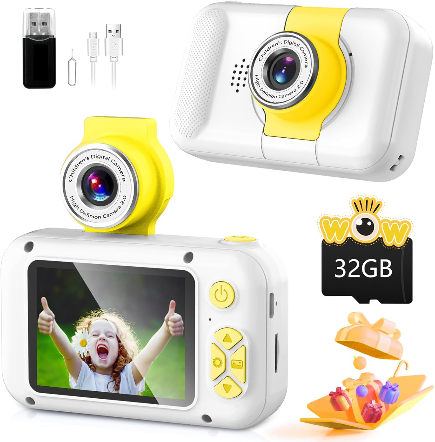 Kid Camera,ARNSSIEN Camera for Kid,2.4in IPS Screen Digital Camera,180 ...