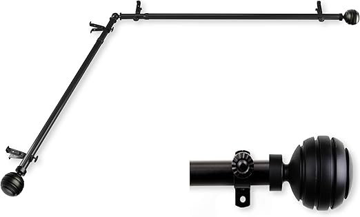 Amazon.com: A&F Rod Decor - Dipper Corner Window Curtain Rod 28-48 inch ...