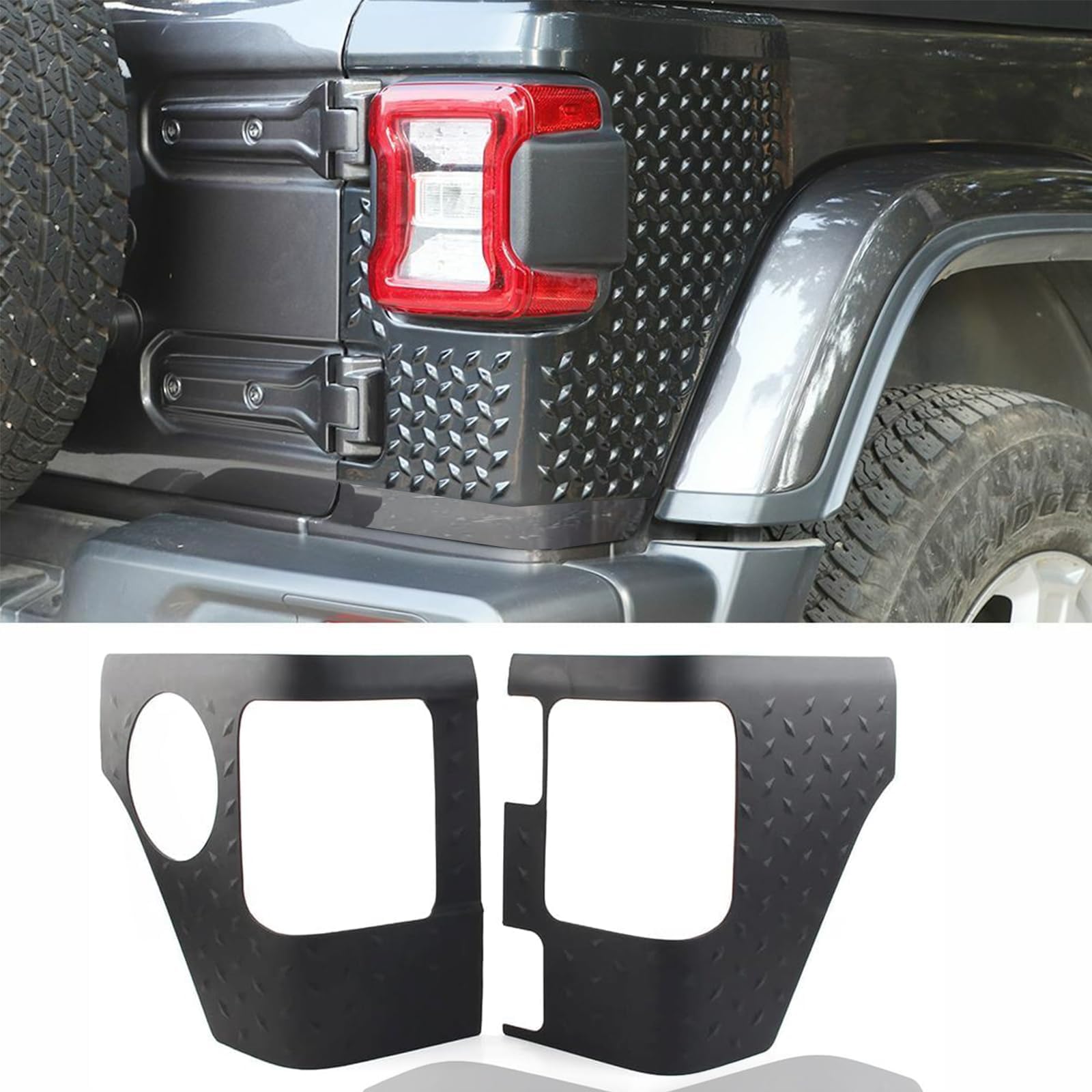 Amazon.com: Wocch JL Rear Corner Guards Body Armor Kit Tail Light Trim ...