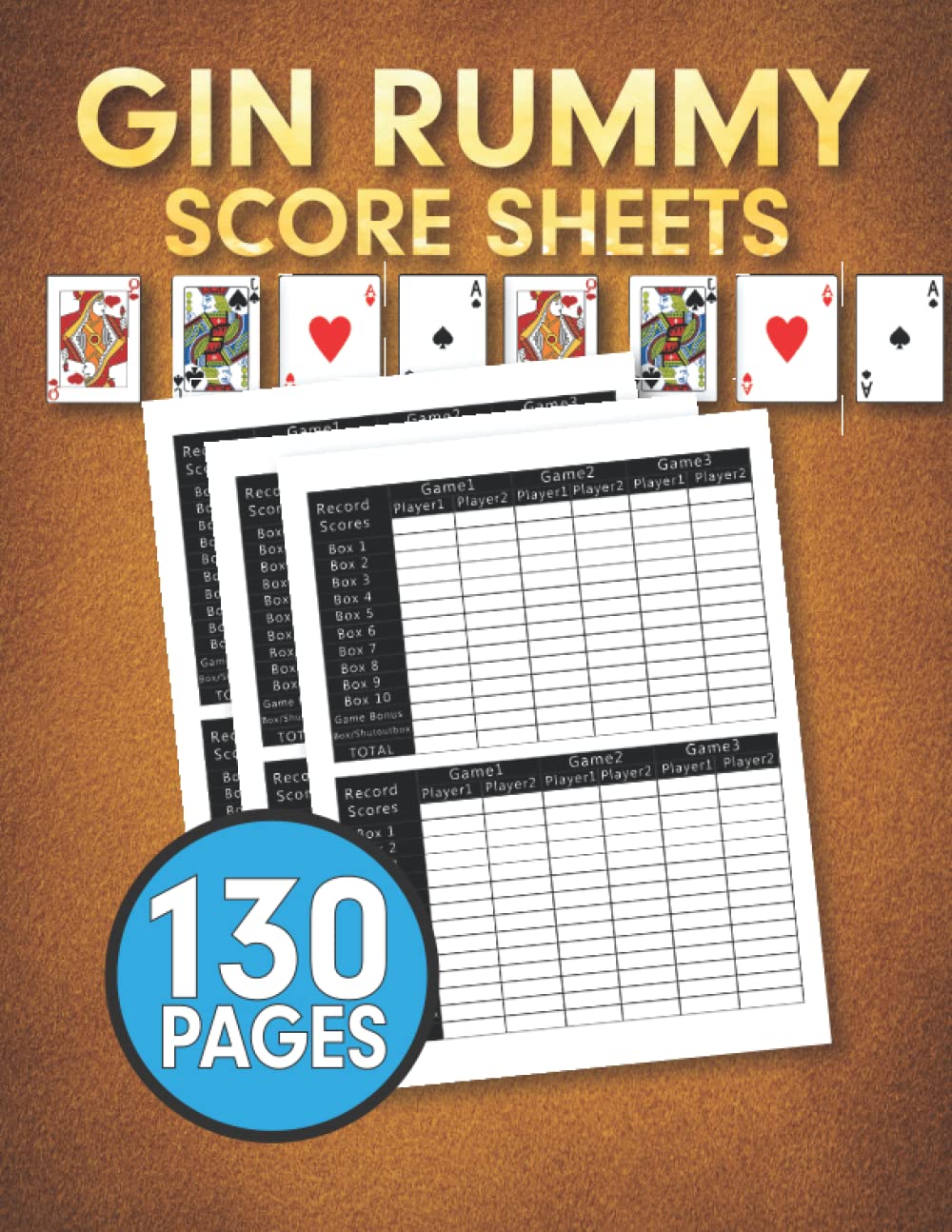 Gin Rummy Score Sheets: Score Pads for Gin Rummy, Notebook for Keeping ...
