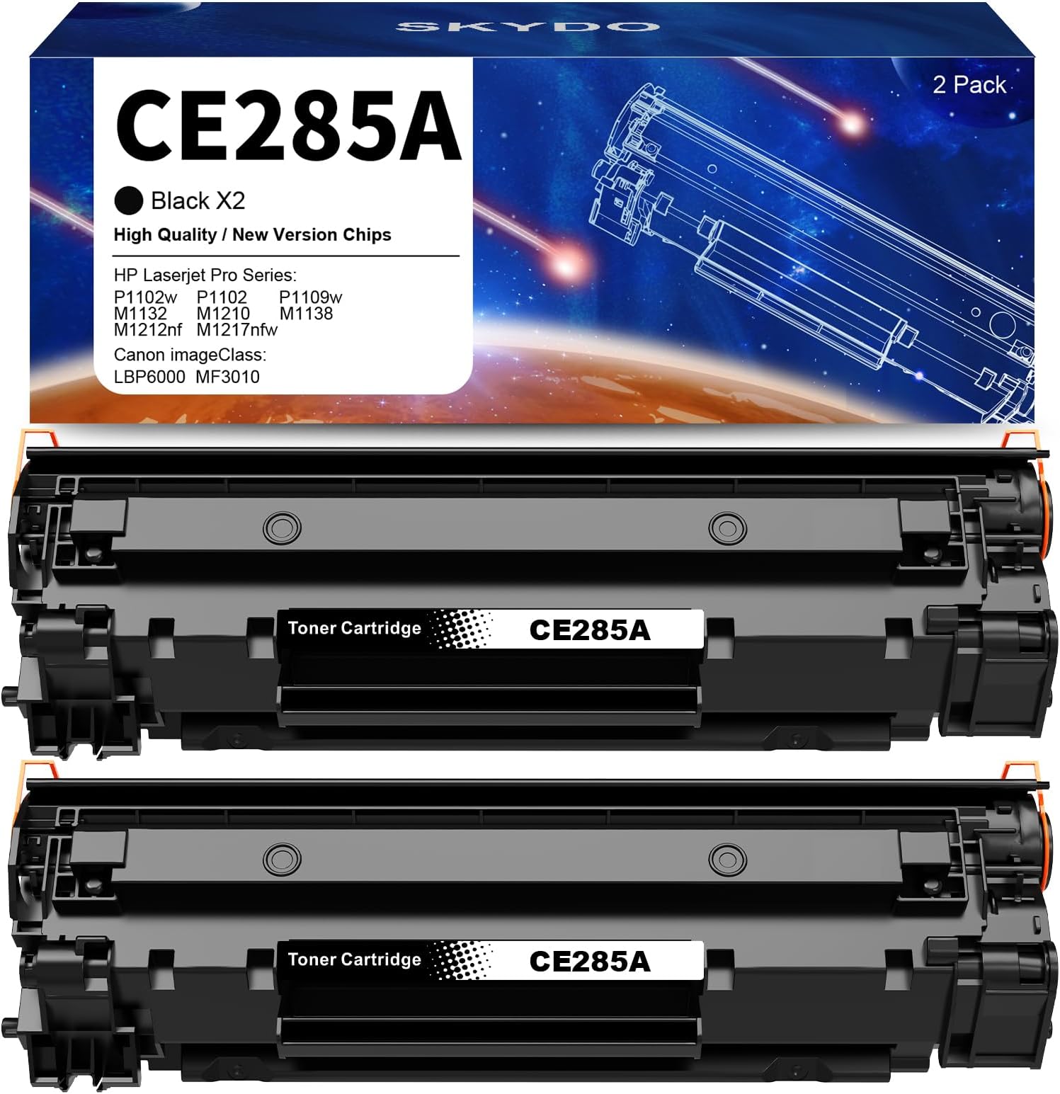 2-Pack 85A Toner Cartridge Compatible Replacement for HP 85A CE285A ...