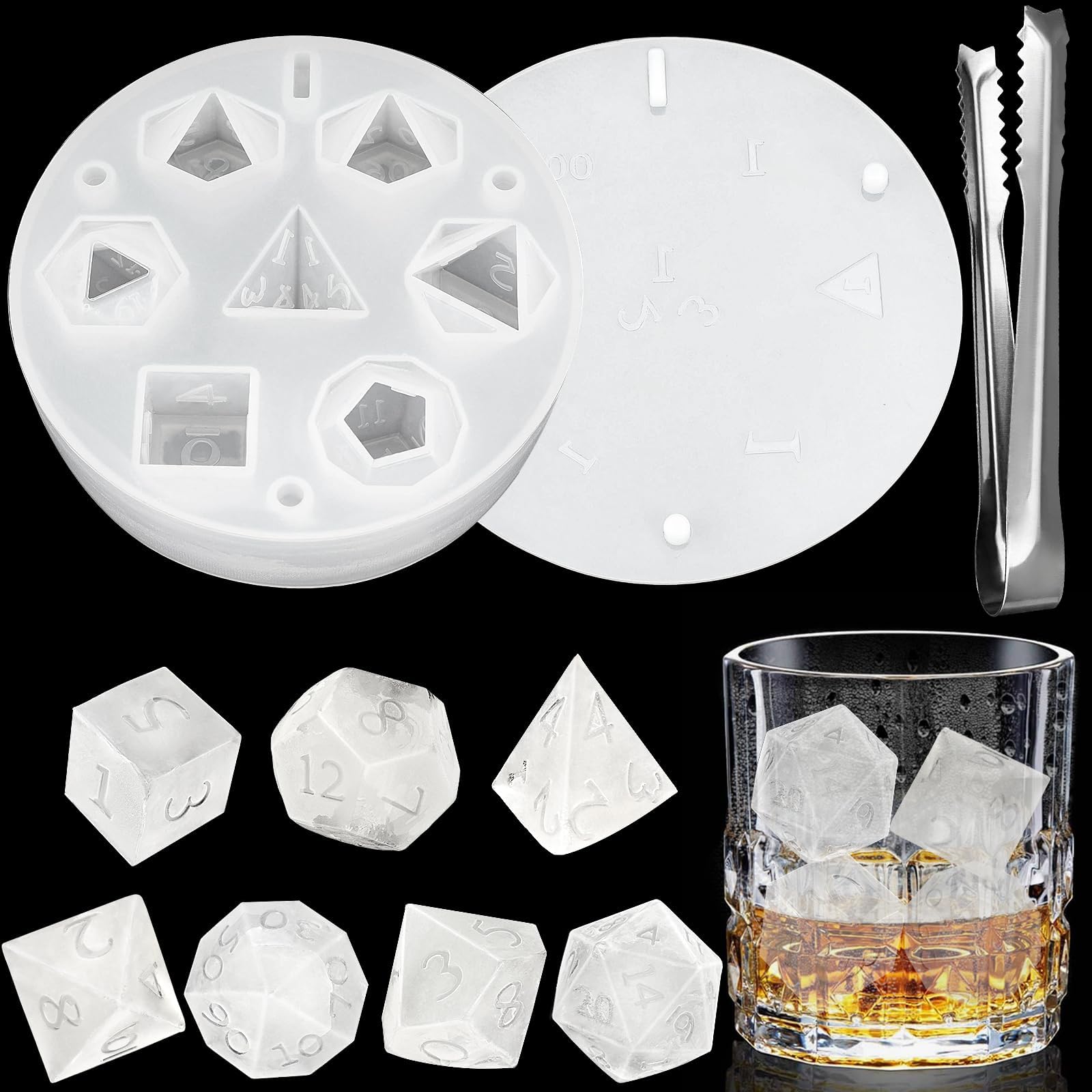 Amazon.com: TPPICK D20 Dice Ice Mold, DND Gamer Gifts for Men Women ...