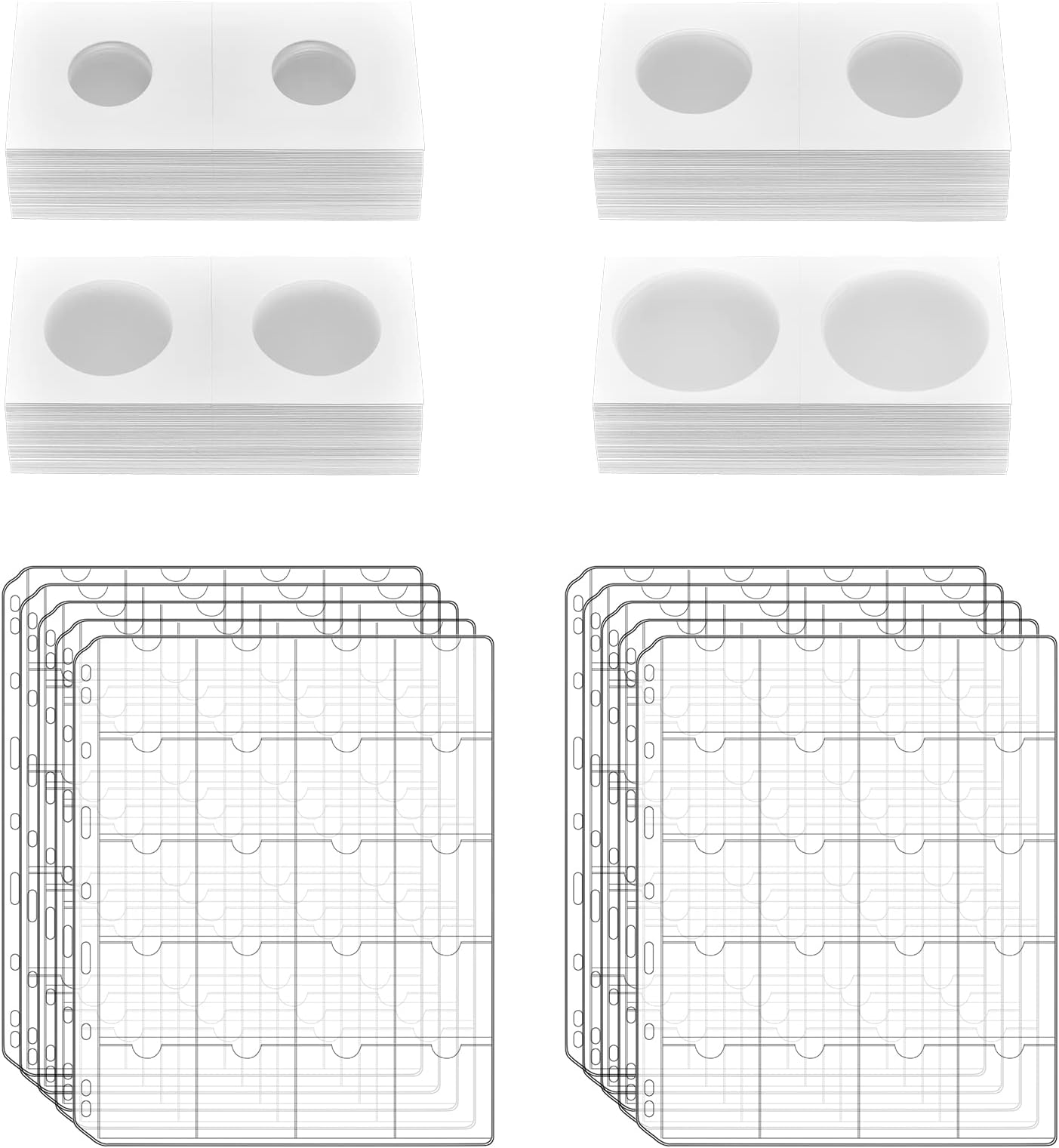 Amazon.com : 500 Cardboard Coin Holder for Collectors with 25 Sheets ...
