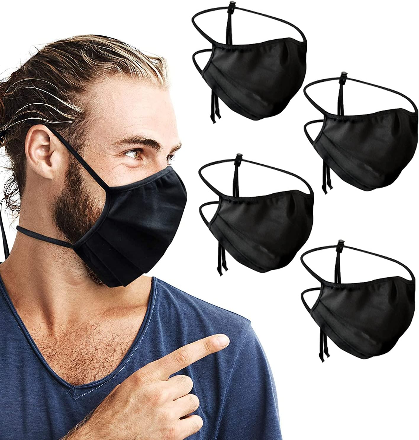 Amazon.com: PURIAN Big Mask Adult XL (Extra Large) Beard Mask for Men ...