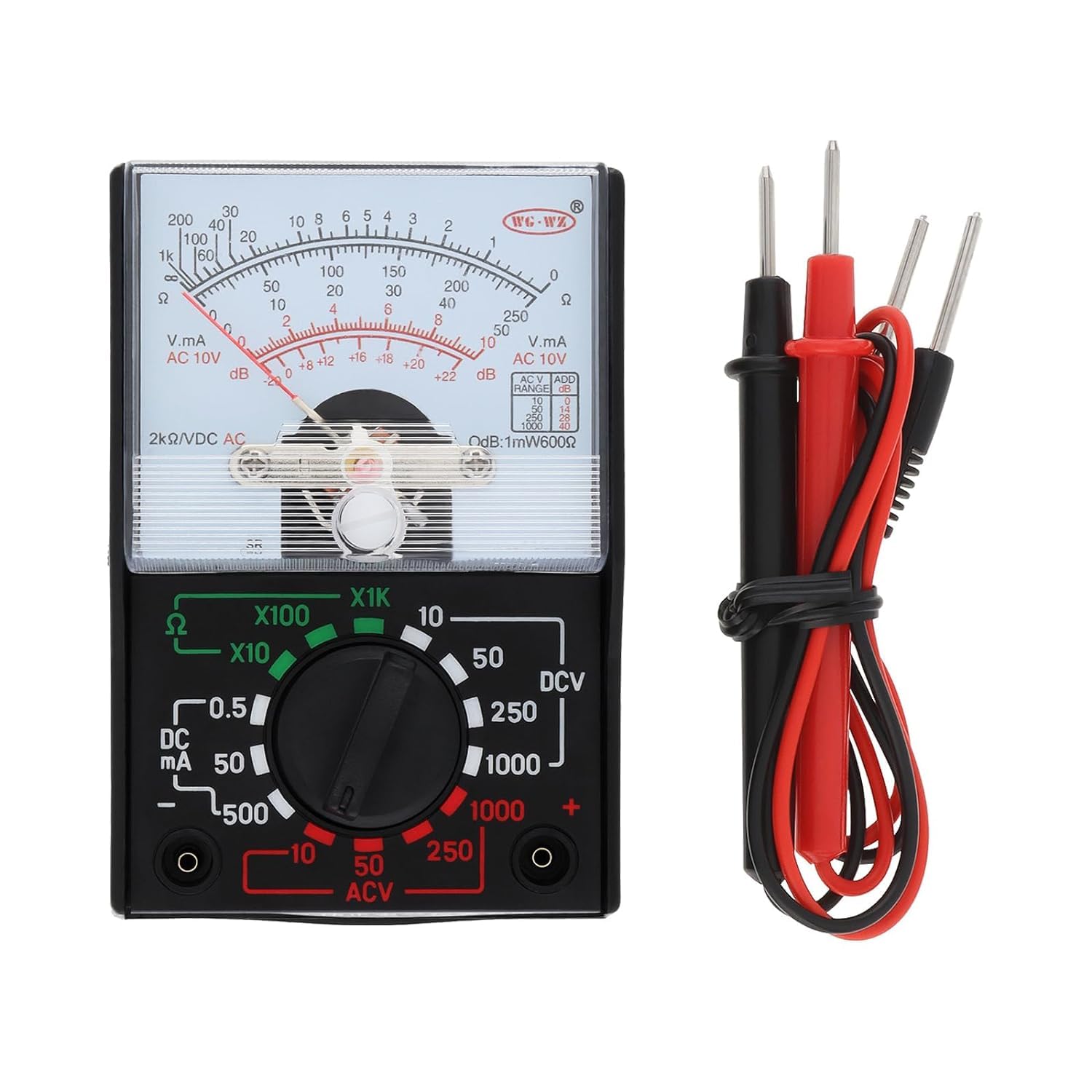 ChgImposs Mini Analog Multimeter Electric AC/DC Current OHM Decibels ...