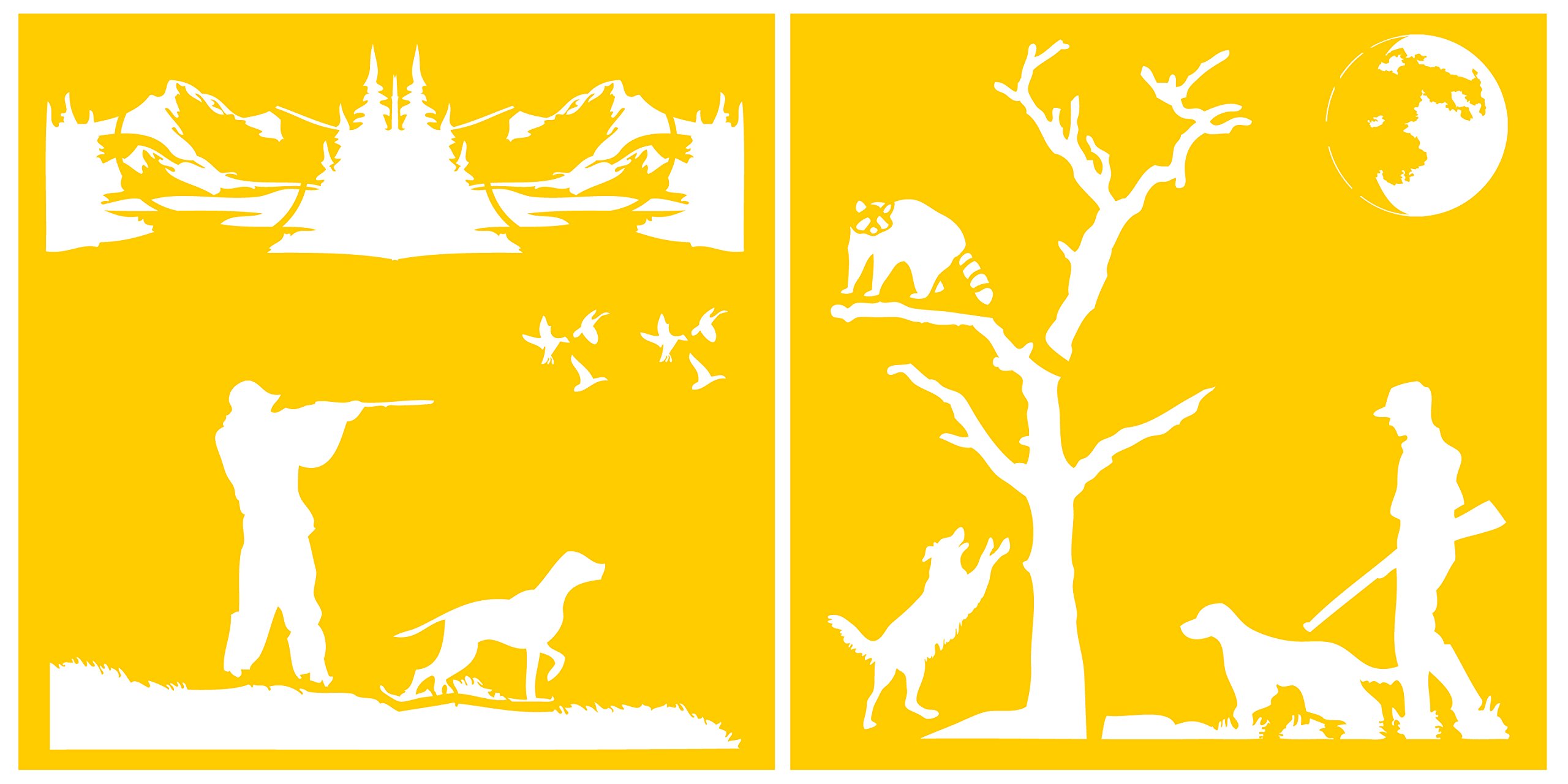 Amazon.com : Auto Vynamics - STENCIL-HUNTING-10 - Detailed Hunting w ...