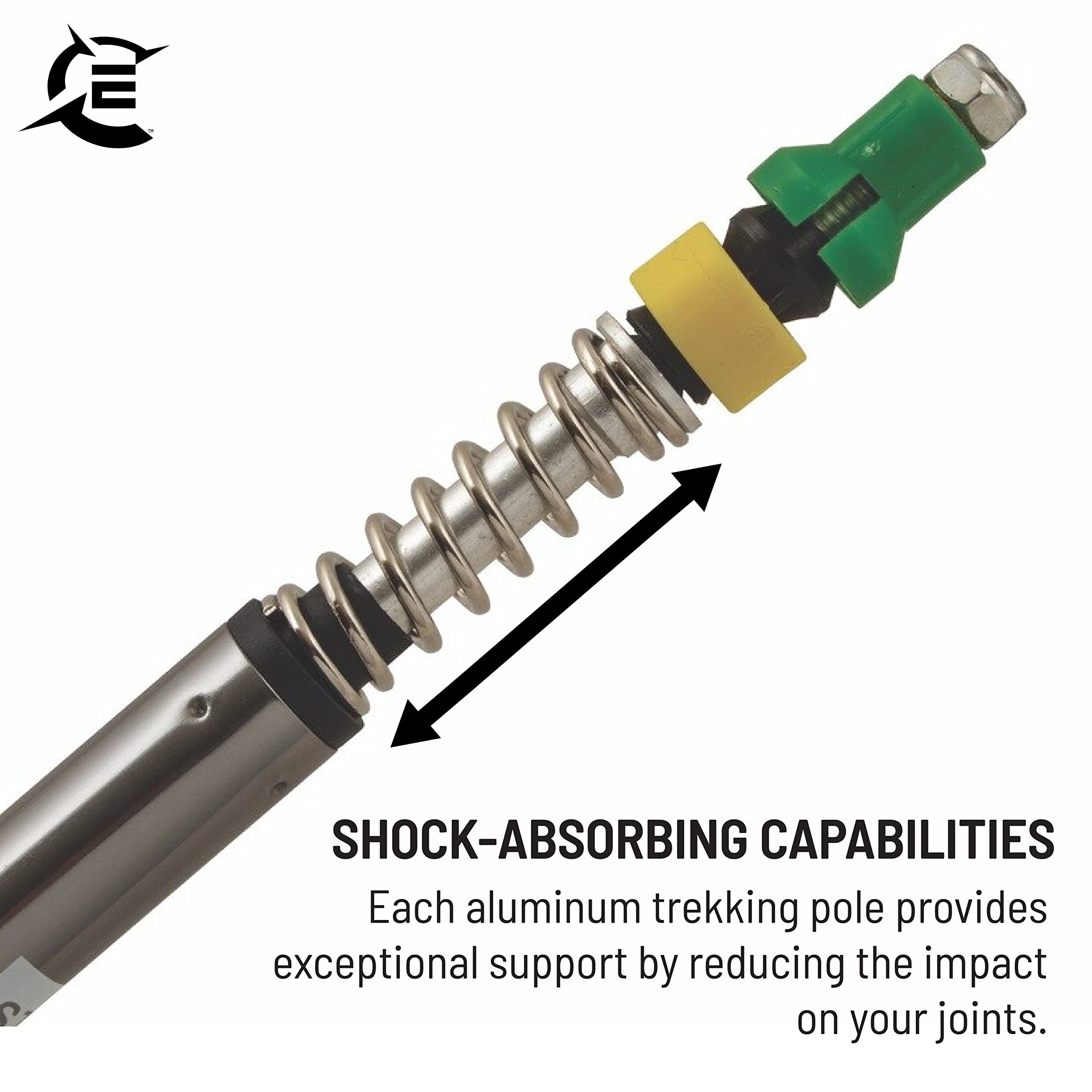 Snapklik.com : Explore Tek Aluminum Anti-Shock Twist Lock Trekking Poles