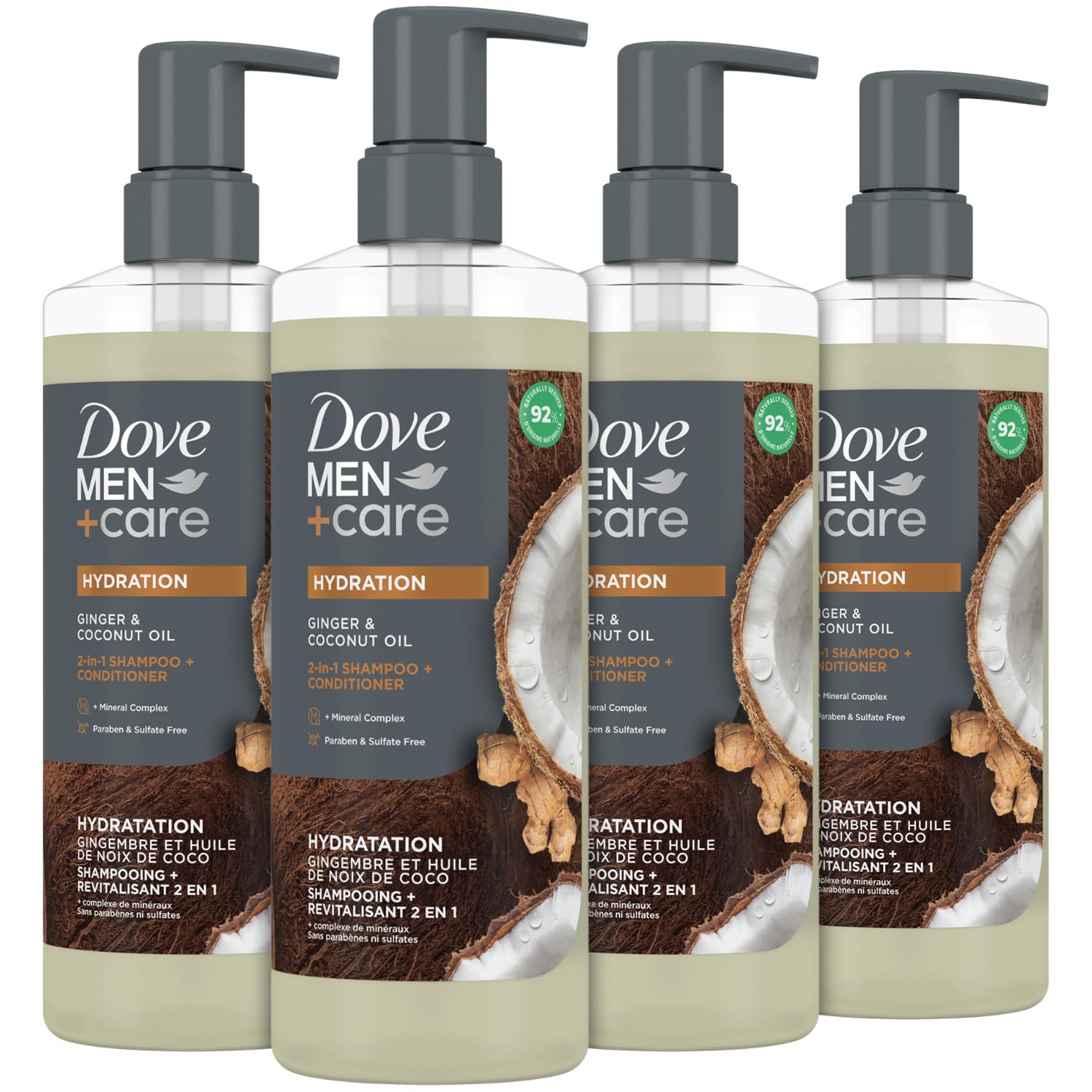 Amazon.com: DOVE MEN + CARE 2-in-1 Shampoo & Conditioner, Ginger ...