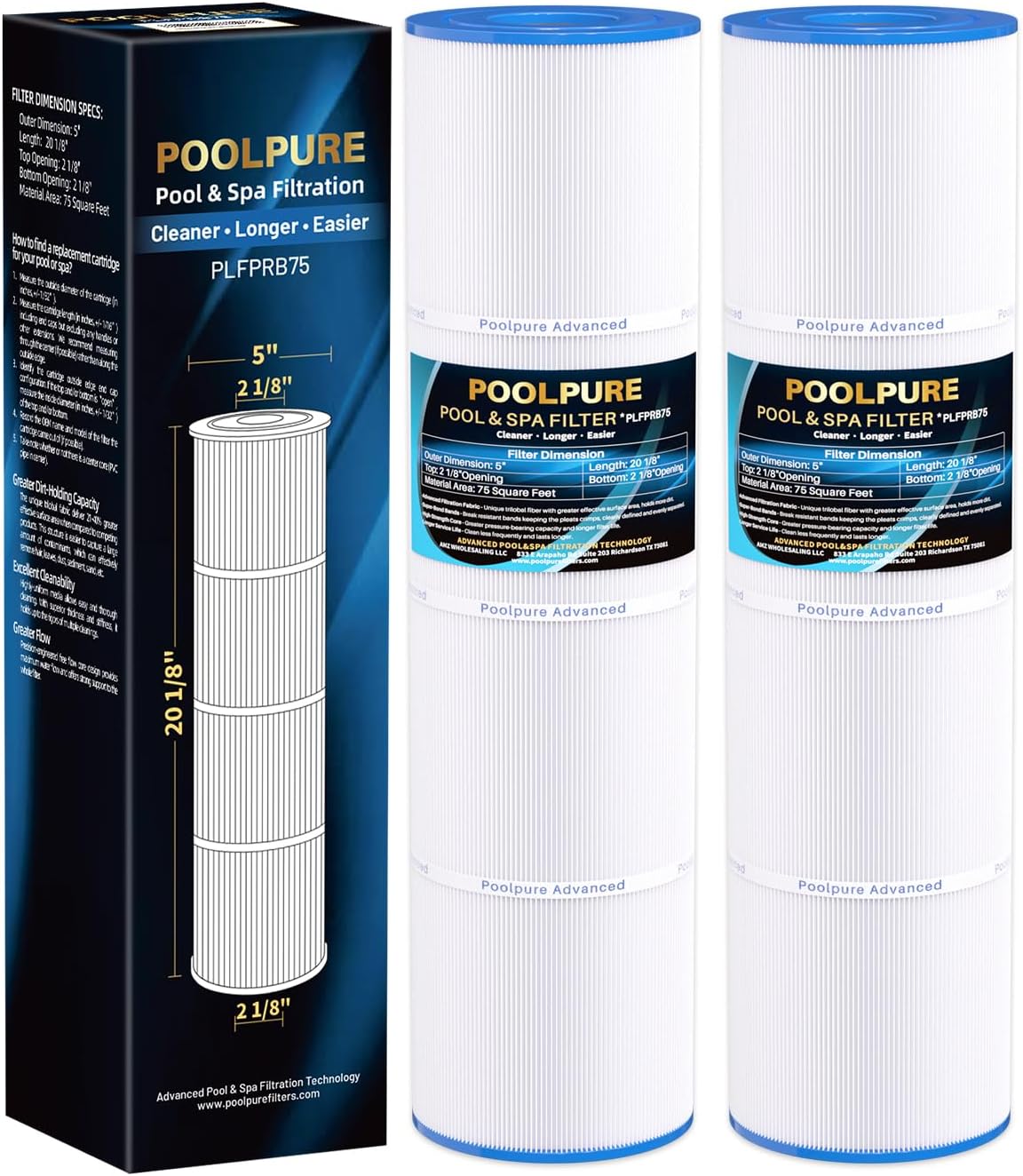 Amazon.com : Unicel C-4975 Replacement Filter Cartridge for 75 Square ...