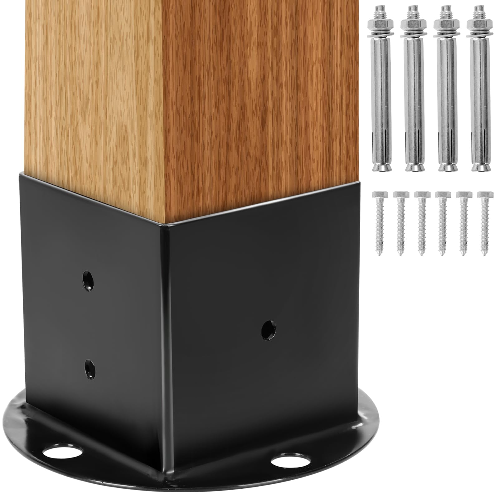 4×4 Post Base Inner Size 3.6" x 3.6" Heavy Duty Deck Post Brackets Wood ...