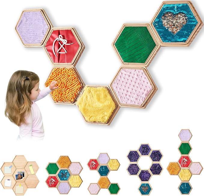 Amazon.com: HAHASOLE Sensory Wall Panel for Kids | Sensory Wall Wooden ...