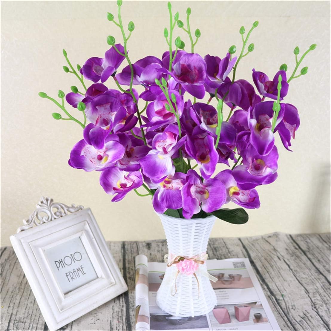 Mynse Phalaenopsis – Paquete de 2 racimos de flores artificiales de 15. ...