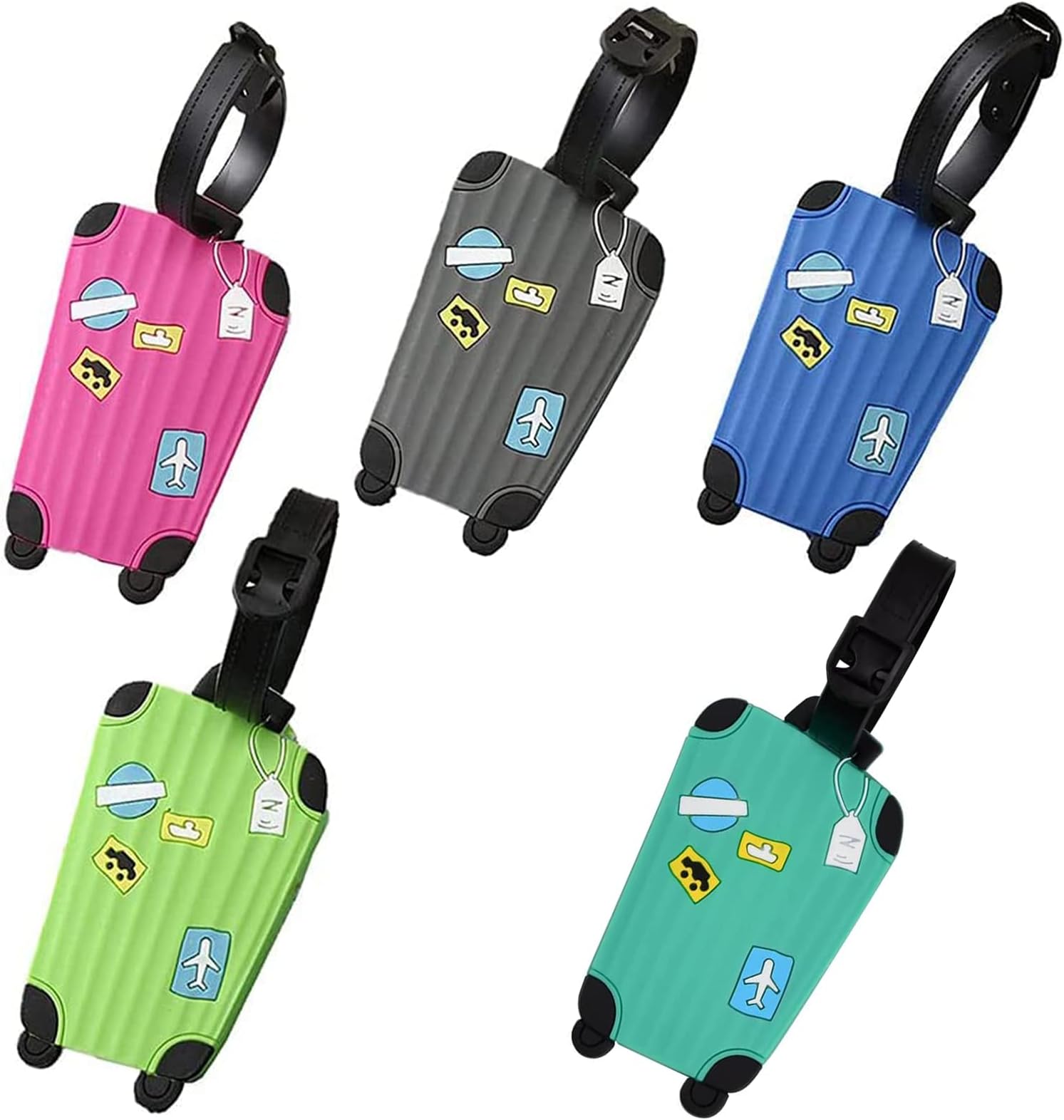 Luggage Tags,5pcs Suitcase Tags,Suitcase Luggage Tags Business Card ...