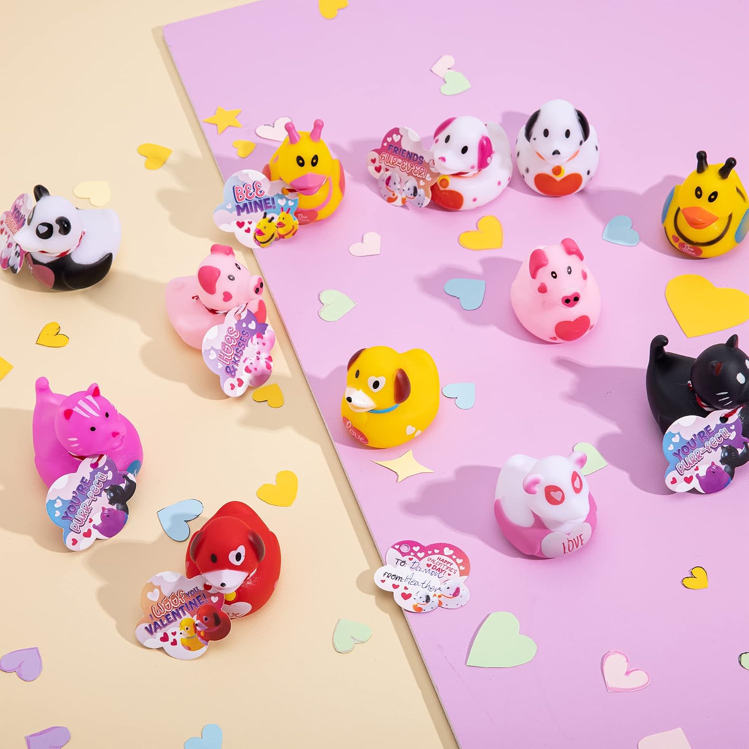 JOYIN 12 patos de goma surtidos para el día de San Valentín en ...