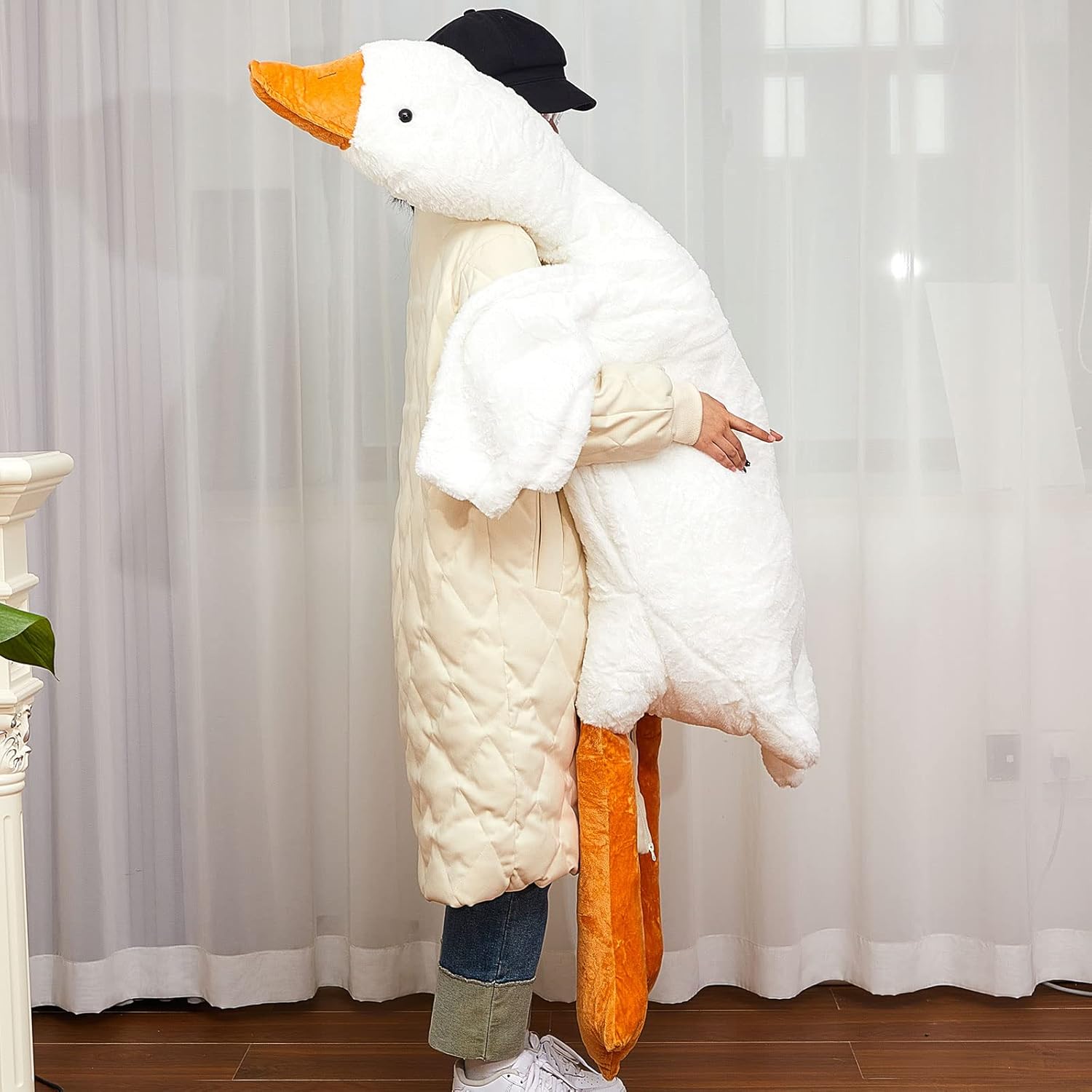 Amazon.com: Meooeck Giant Goose Stuffed Animal 75 Inch Giant Duck Plush ...